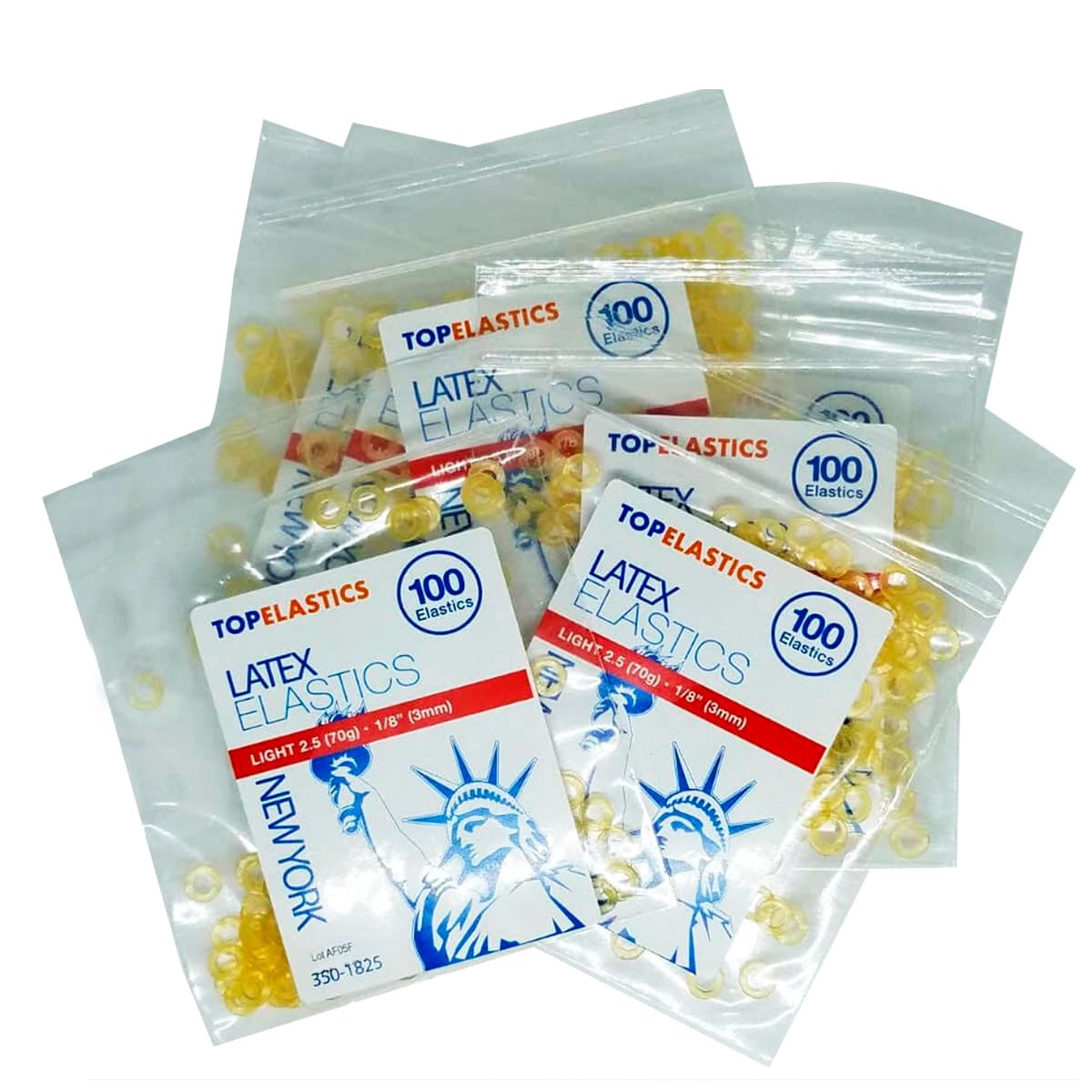 Orthodontic Intraoral Elastic - 50 bag x 100pcs - 1/8" Light 2.5oz ...
