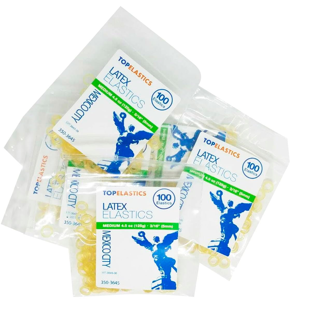 Orthodontic Intraoral Elastic - 50 bag x 100pcs - 3/16" Medium 4.5oz ...