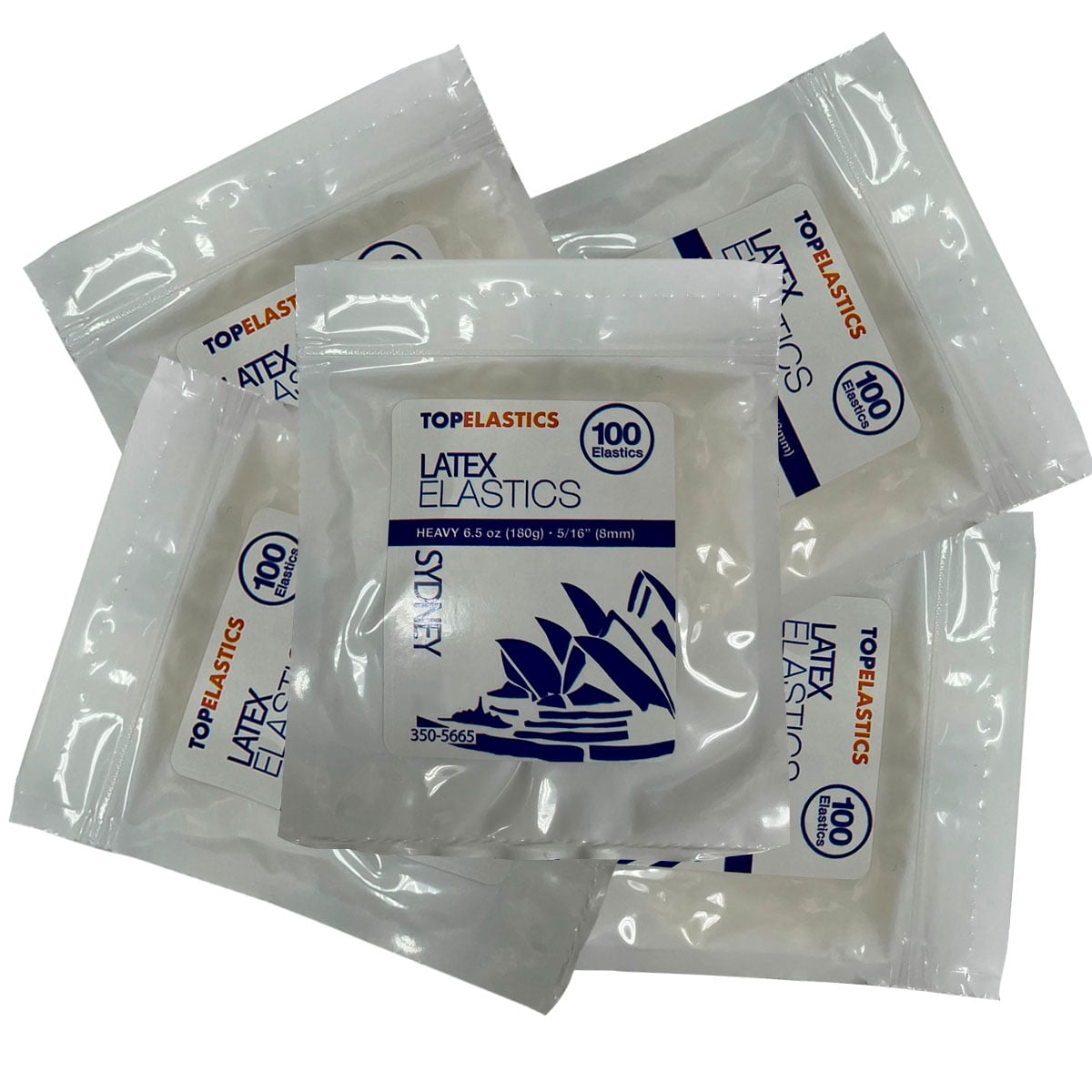 Orthodontic Intraoral Elastic - 50 bag x 100pcs - 5/16" Heavy 6.5oz ...