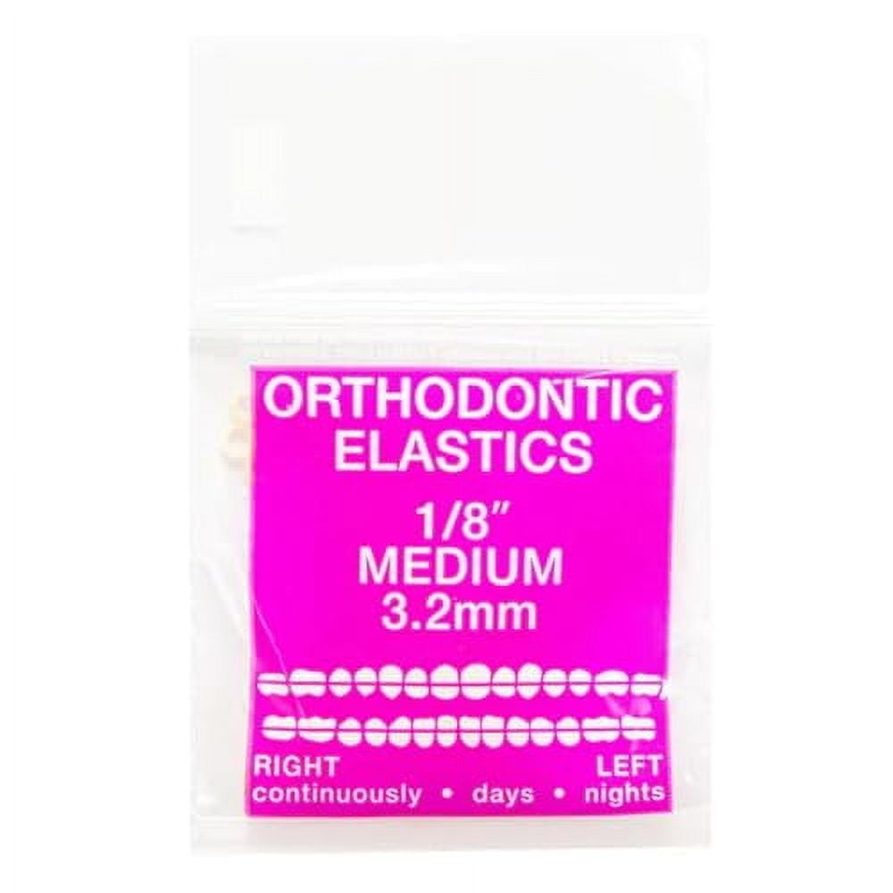 Orthodontic Intraoral Elastics - 10 bag x 100pcs - 1/8 MEDIUM 4.5 oz ...