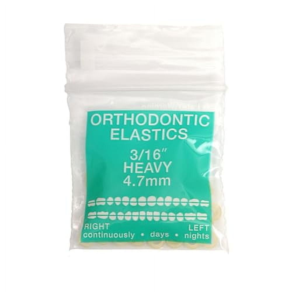 Orthodontic Intraoral Elastics - 10 bag x 100pcs - 3/16 HEAVY 6.5 oz 4. ...