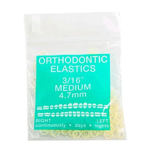 Orthodontic Intraoral Elastics - 10 bag x 100pcs - 3/16 MEDIUM 4.5 oz ...