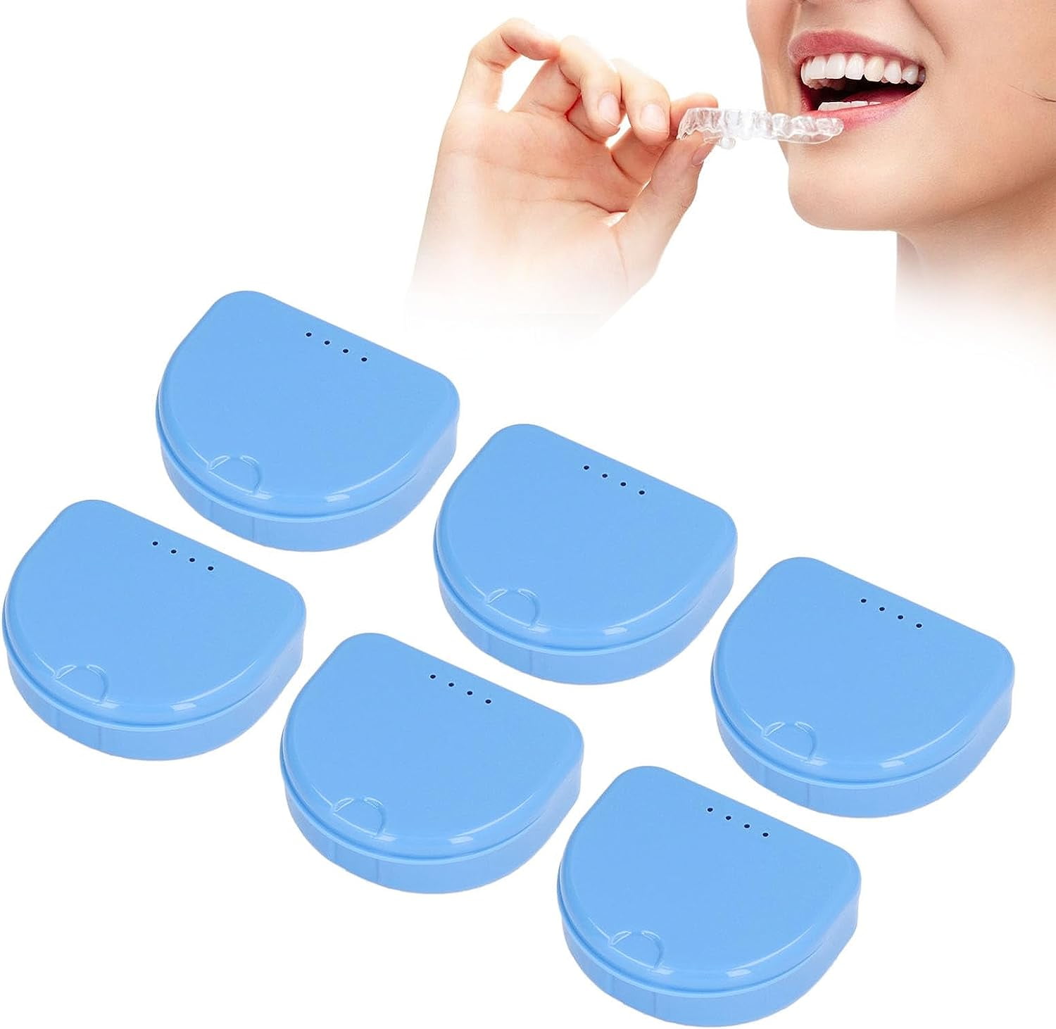 Orthodontic Retainer Case with Vent Holes, 12 Pack Retainer Holder ...