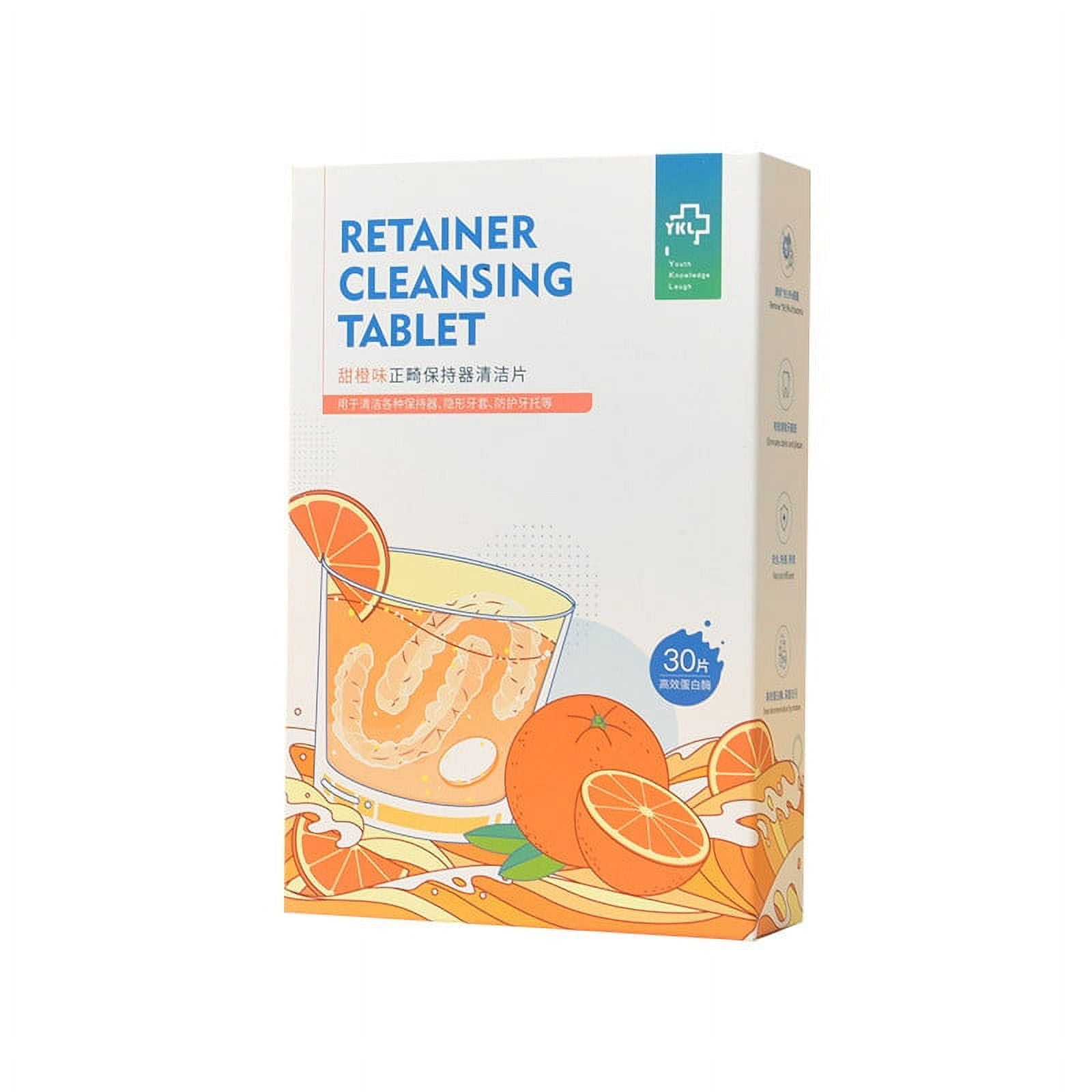 Orthodontic Retainer Cleaning Tablets - 30 Count | 4 Fresh Flavors ...