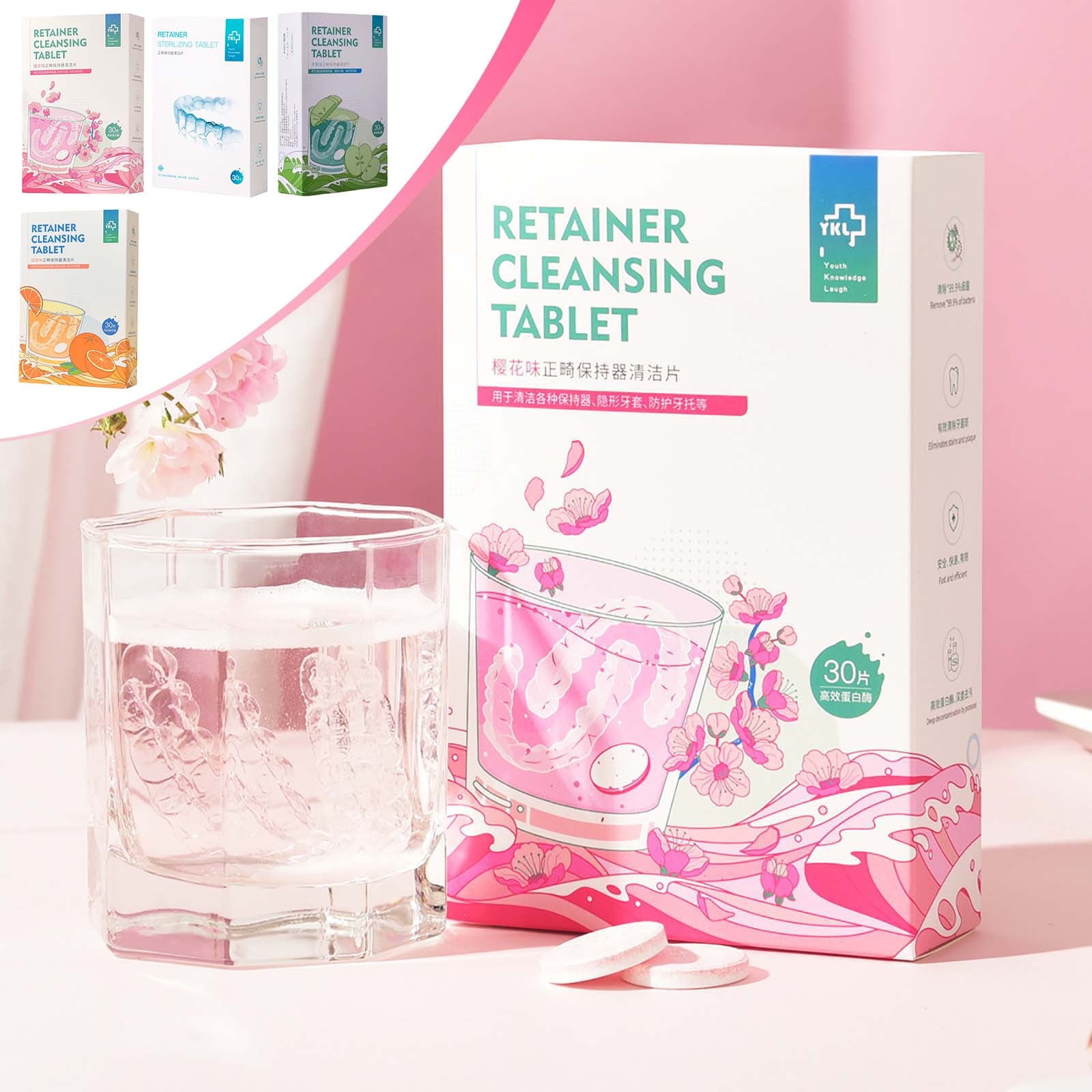 Orthodontic Retainer Cleaning Tablets | Effervescent Brace Cleaner | 4 ...