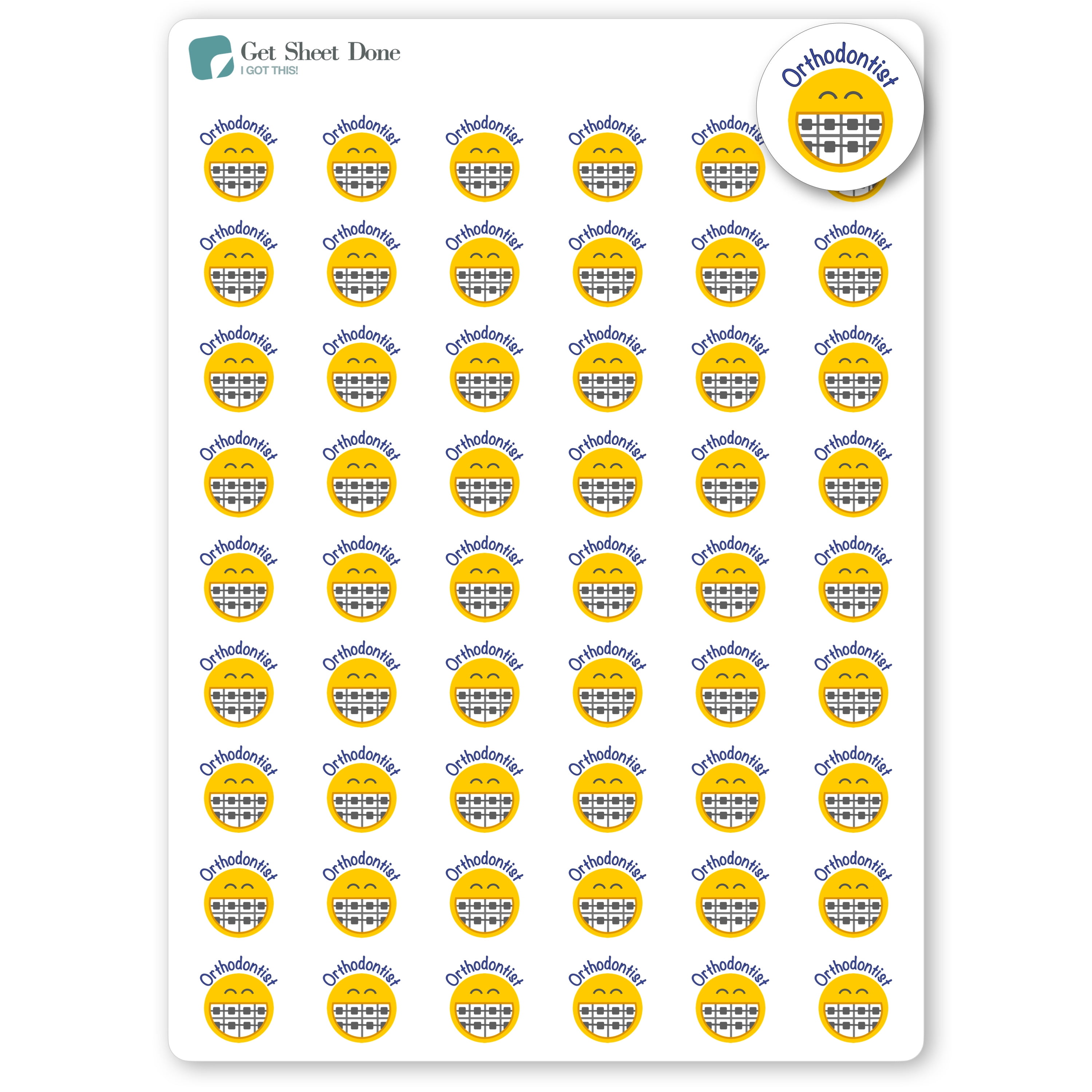 Orthodontist Appointment Planner Stickers / Appointments Reminder ...