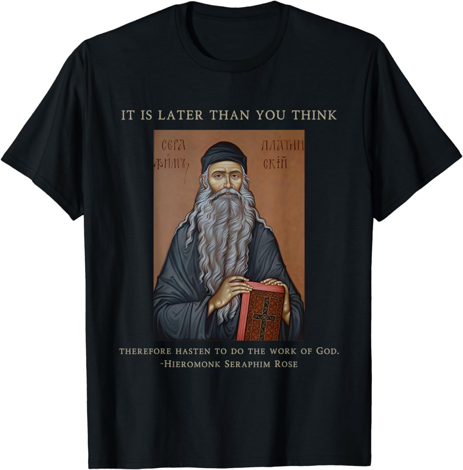 Orthodox Christian Seraphim Rose Cotton T-Shirt - Walmart.com