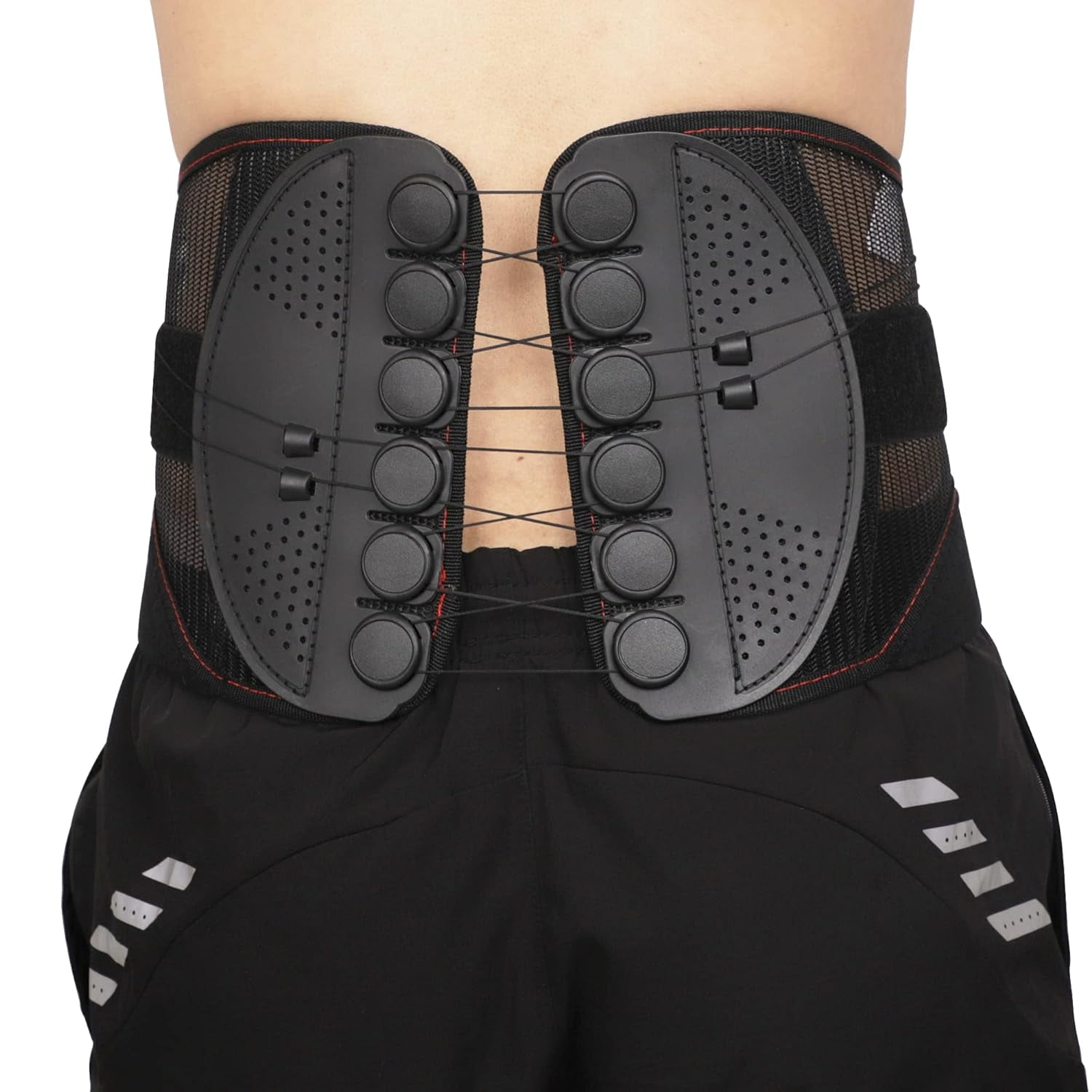 Orthomen Lumbar Orthosis Compression Lower Back Sport Brace, Black ...