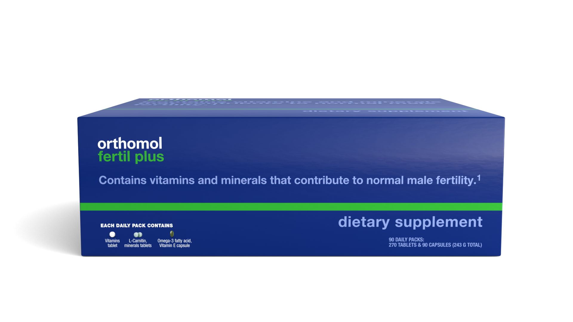 Orthomol Fertil Plus Dietary Food for Male Fertility, 90 Day Supply ...