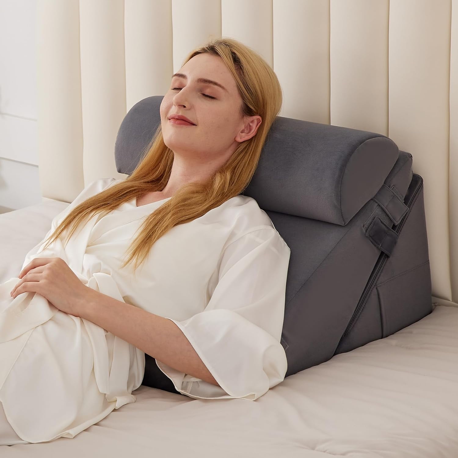 Orthopedic Bed Wedge Pillow Set, Adjustable Memory Foam, Pillow Wedge ...