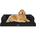Orthopedic Bolster Dog Bed for Large Dogs – Memory Foam Cushion ...