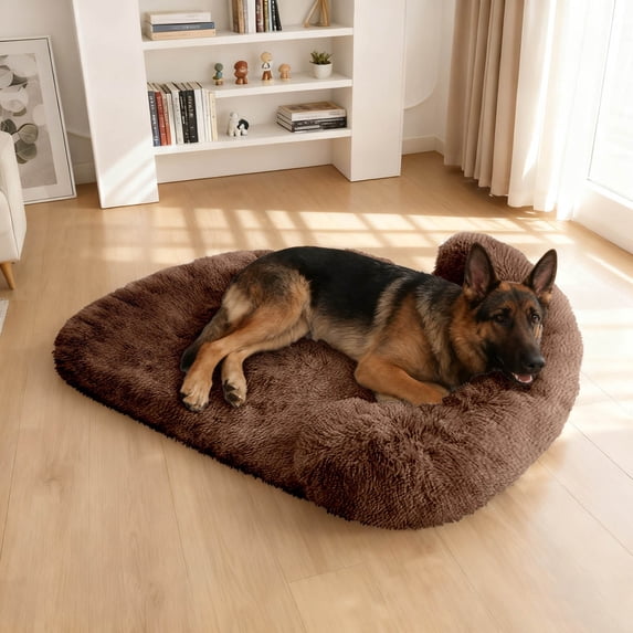 Orthopedic Calming Dog Bed for Large Dogs with Removable Washable Cover ...