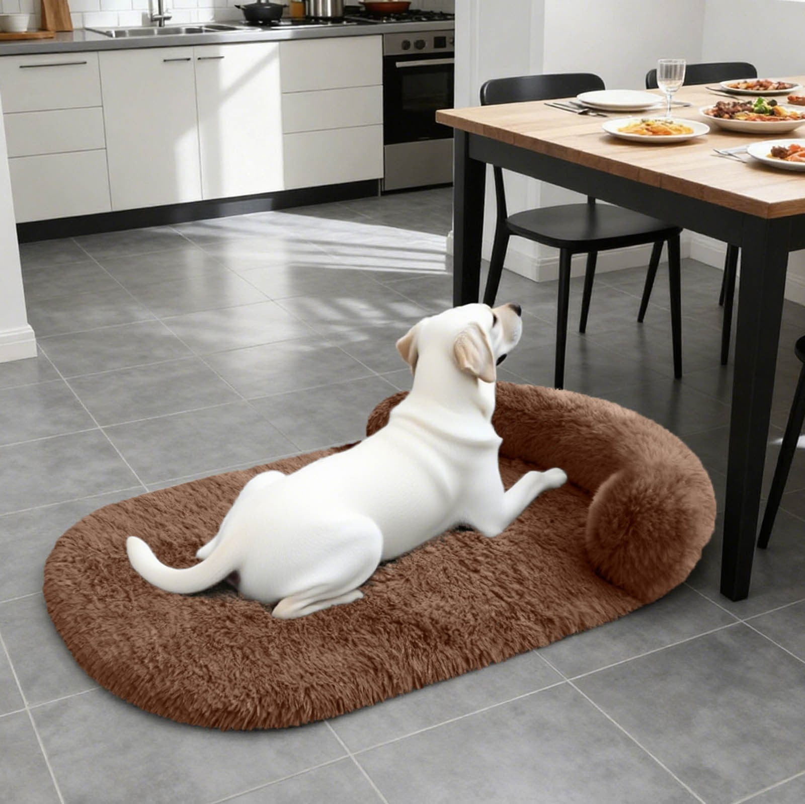 Orthopedic Calming Dog Bed with Memory Foam Bolster Sofa Design ...