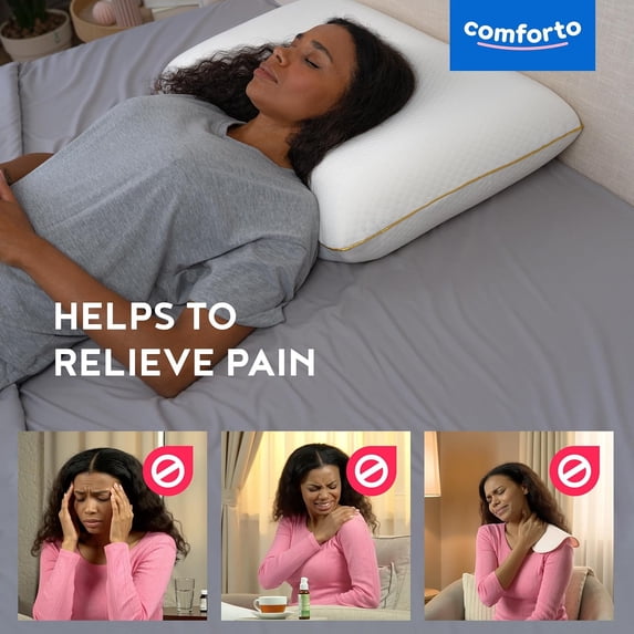 Orthopedic Cervical Pillow – Memory Foam Neck Pillow for Sleeping ...