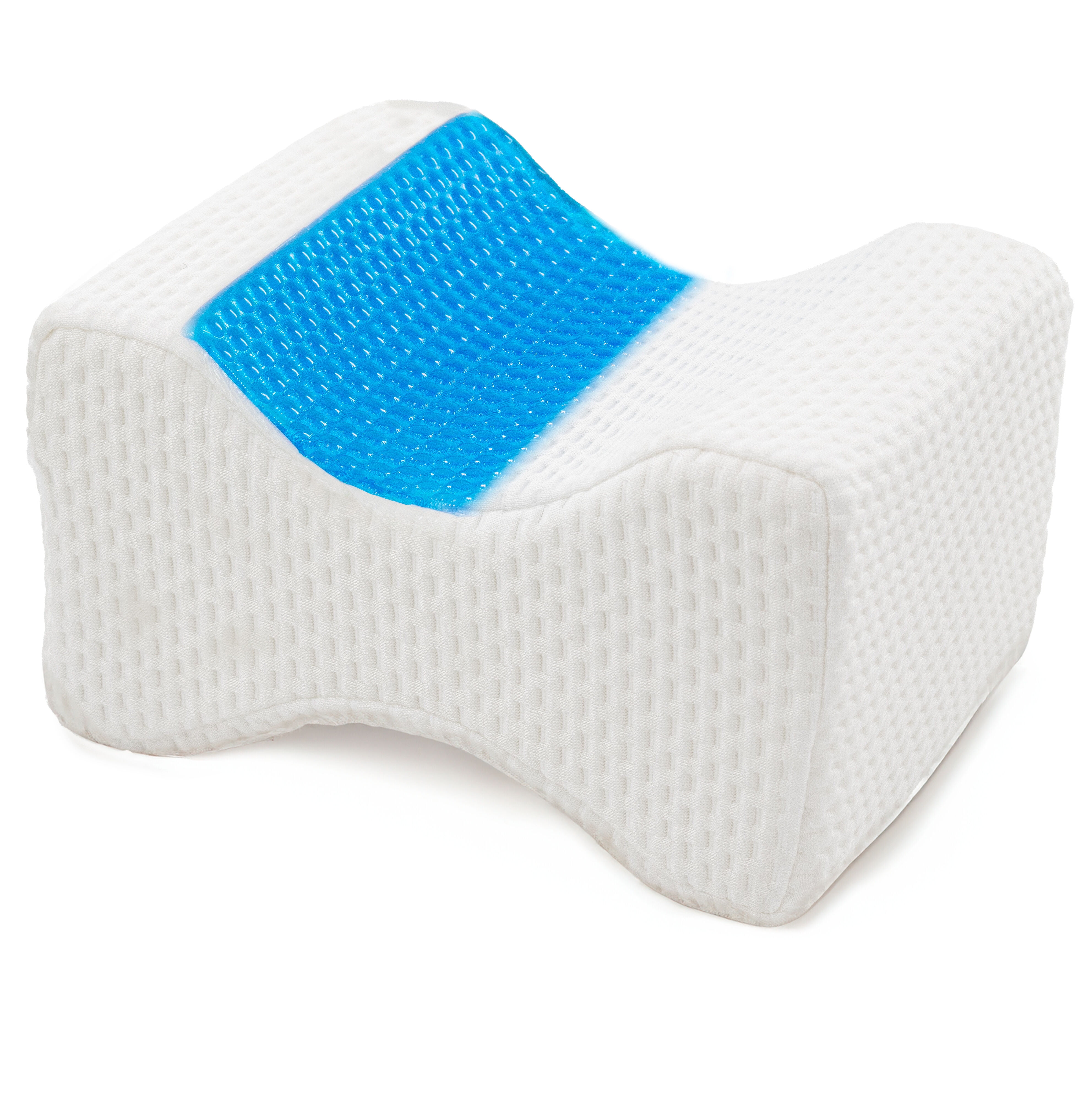 Orthopedic Gel & Memory Foam Knee Pillow - Ergonomic Design for Sleep ...