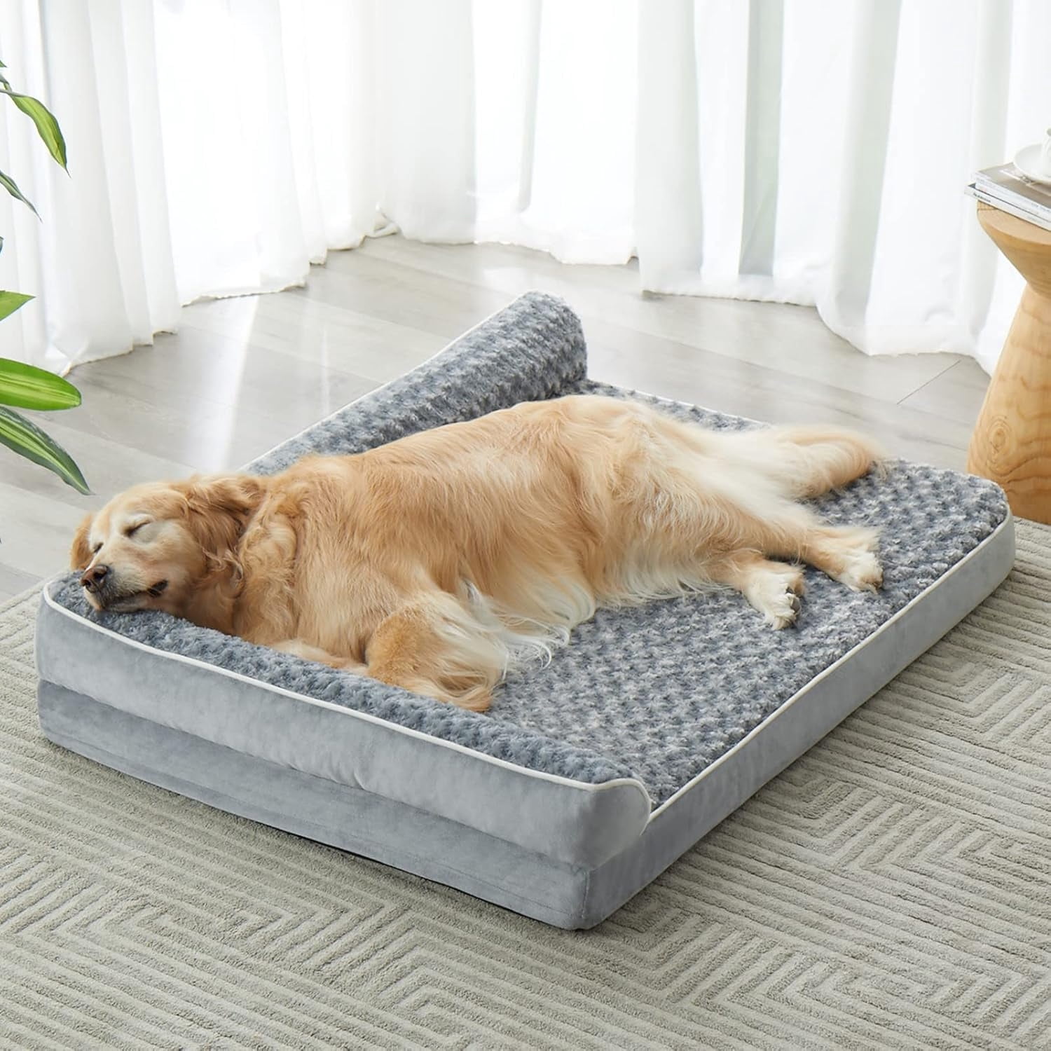 Dog Bed With Removable Washable Cover