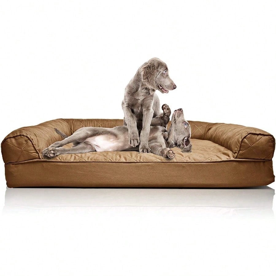 Orthopedic Dog Bed for Large Dogs w/ Removable Bolsters Washable Cover ...