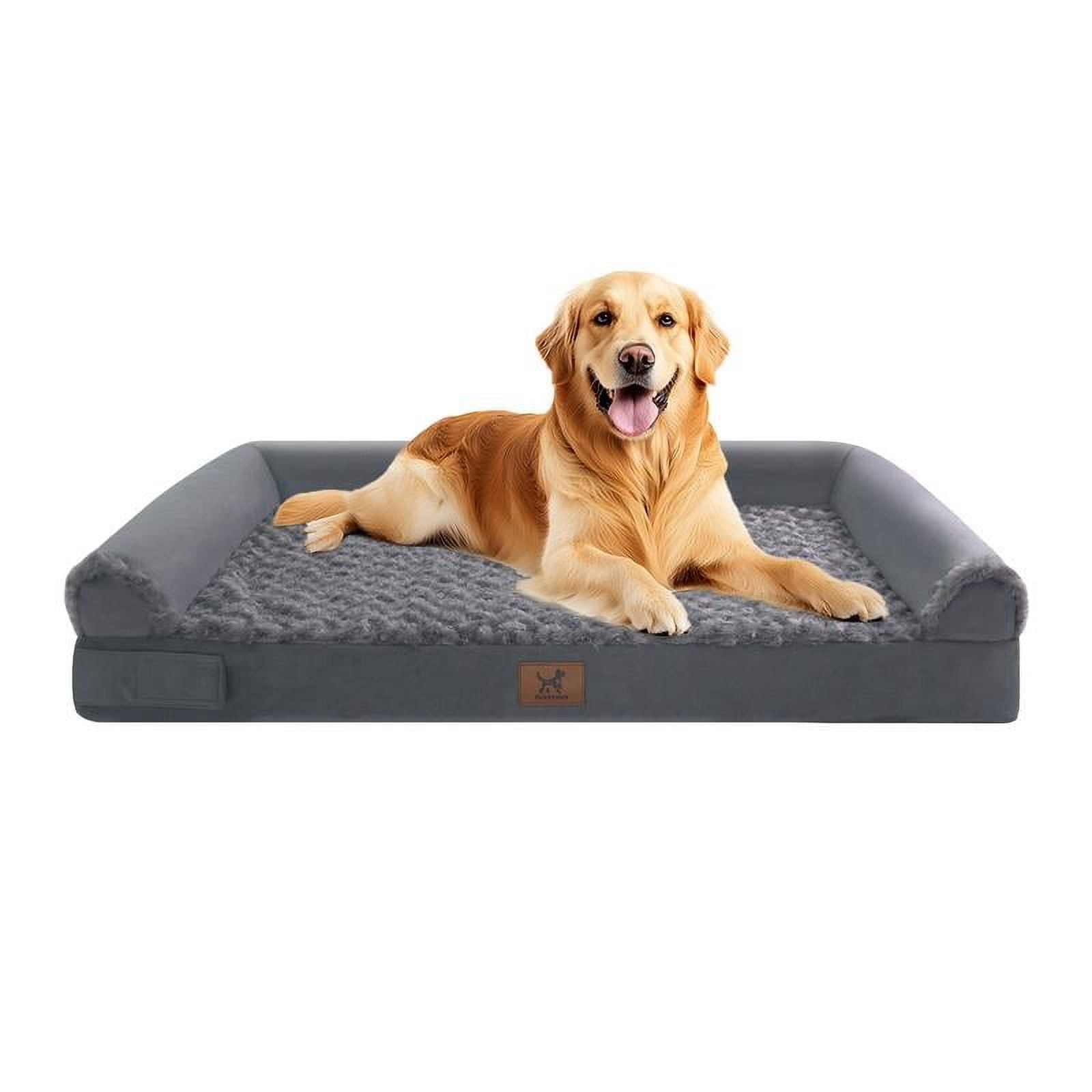 Orthopedic Dog Sofa Bed with Washable bolster Cover Memory Egg Crate ...