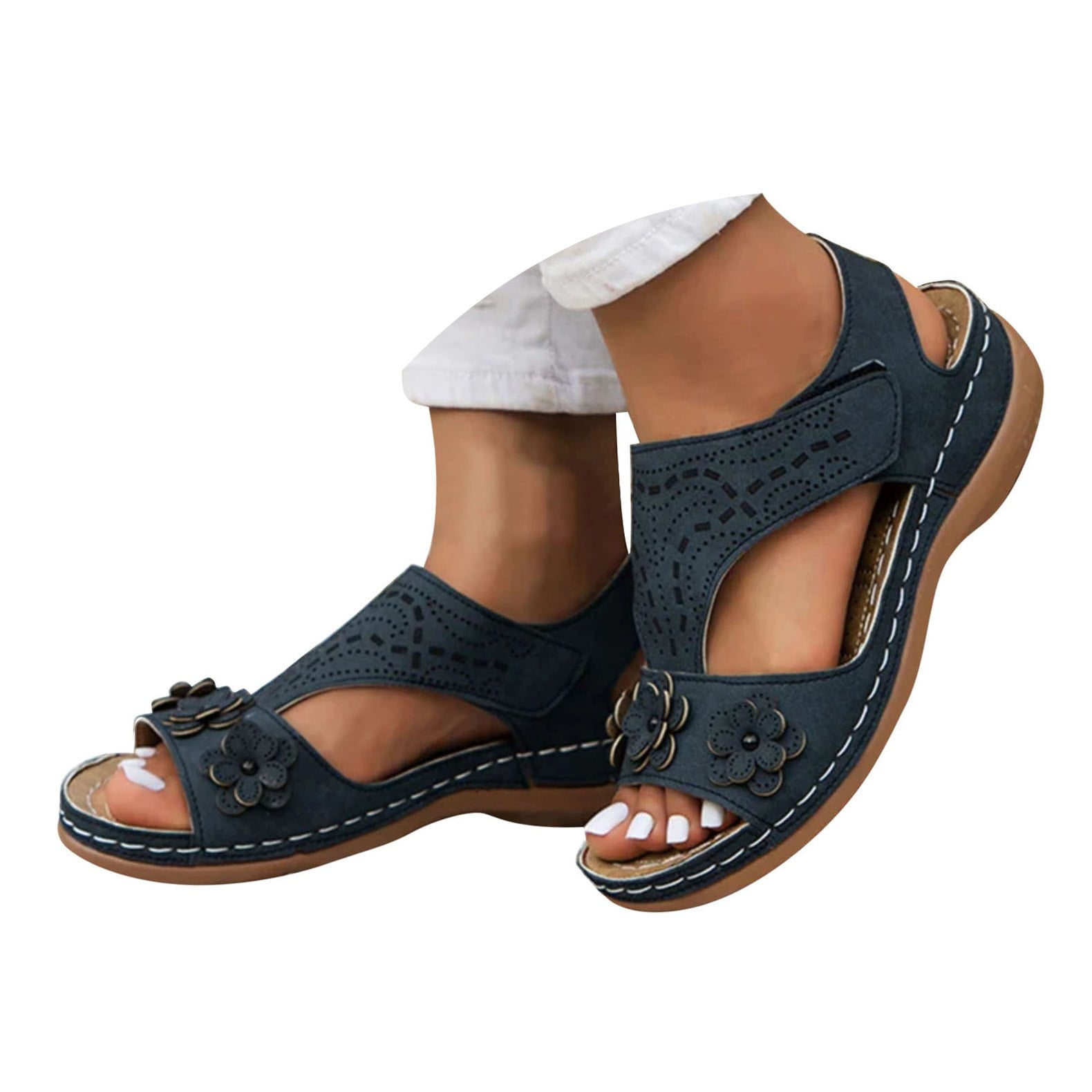 Orthopedic Dress Sandals for Women with Arch Support 2025 Summer Flower ...