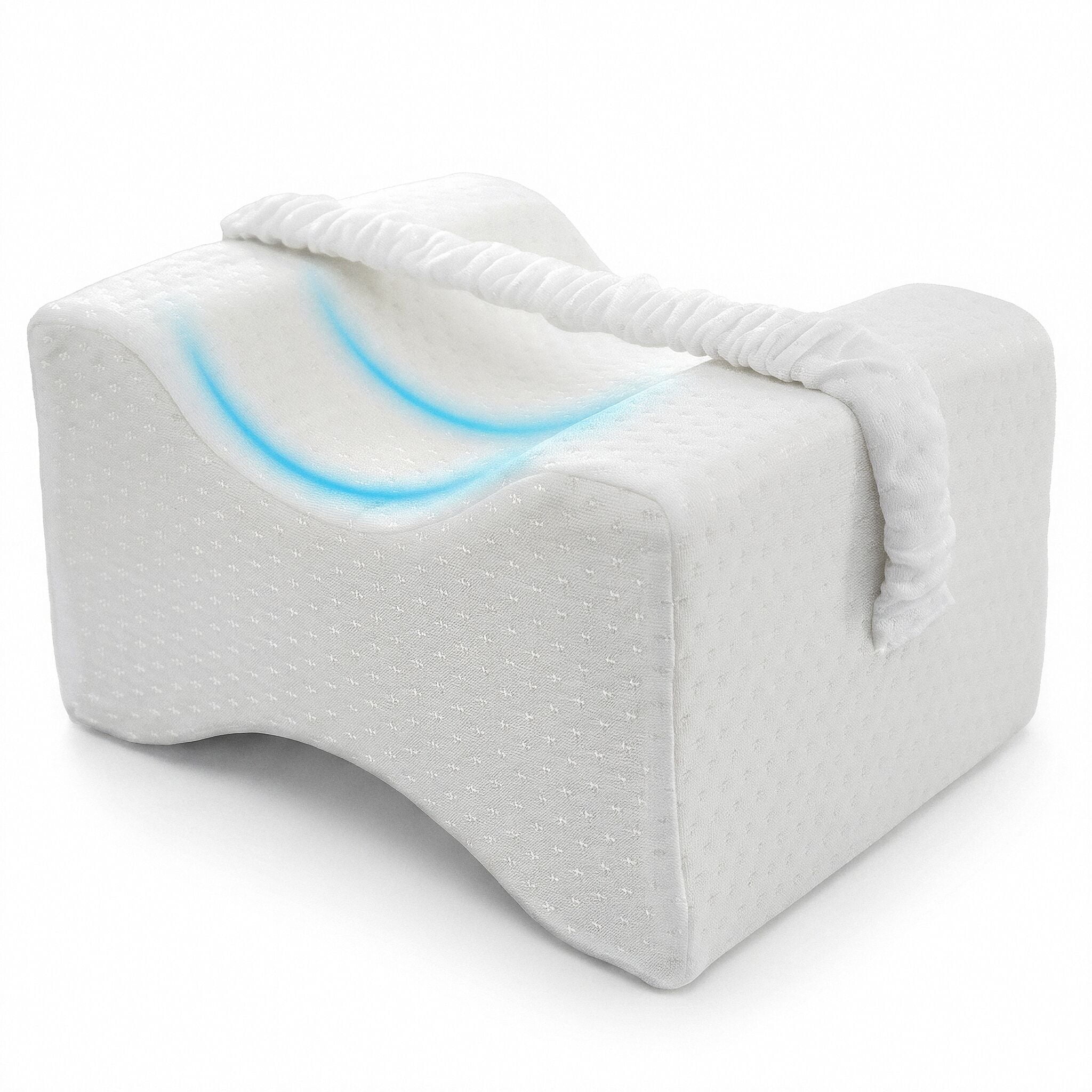 Orthopedic Memory Foam Knee Pillow - Ergonomic Sleeping Back & Hip ...