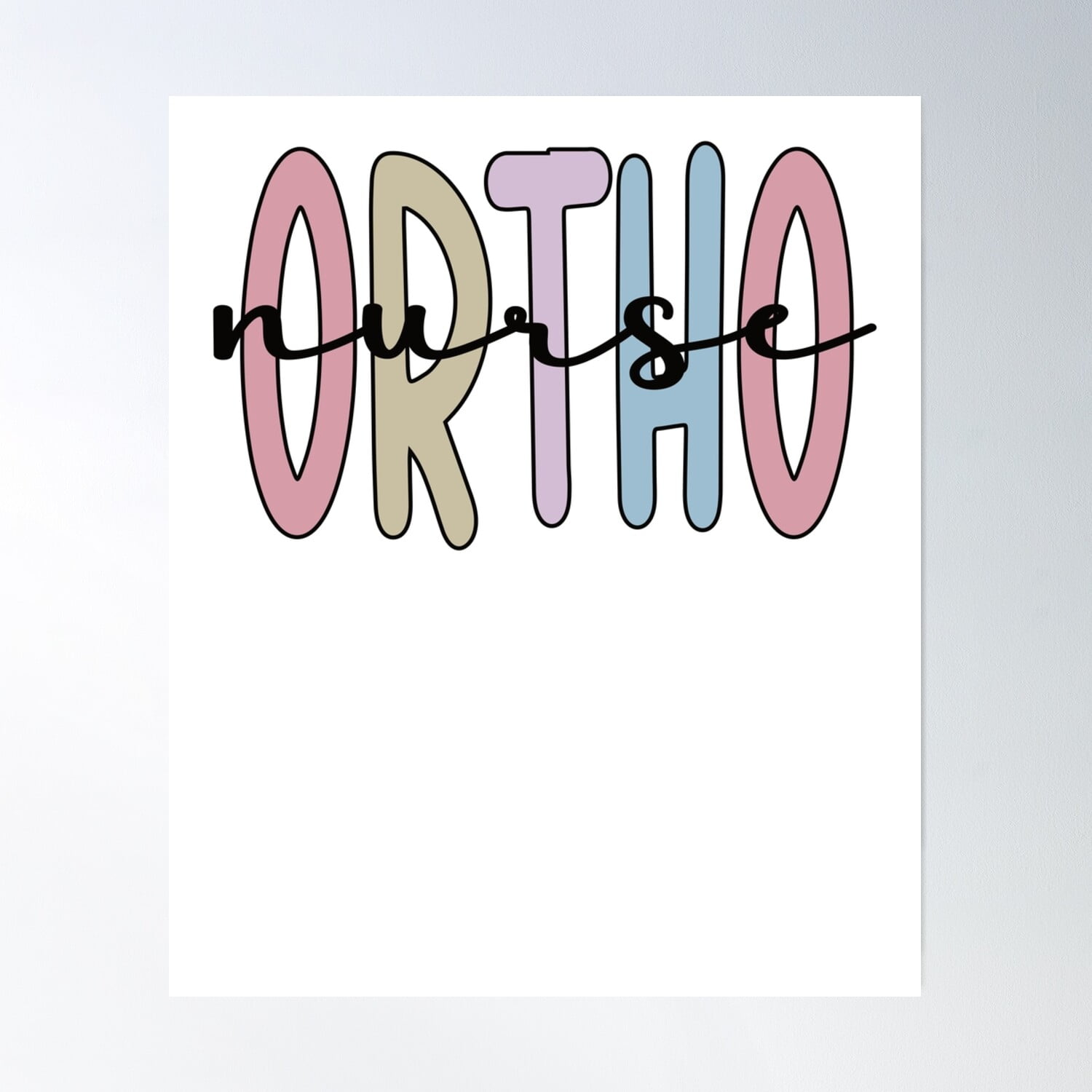 Orthopedic Nurse Rn Ortho Nurse Orthopedic Nursing Poster Wall Art ...
