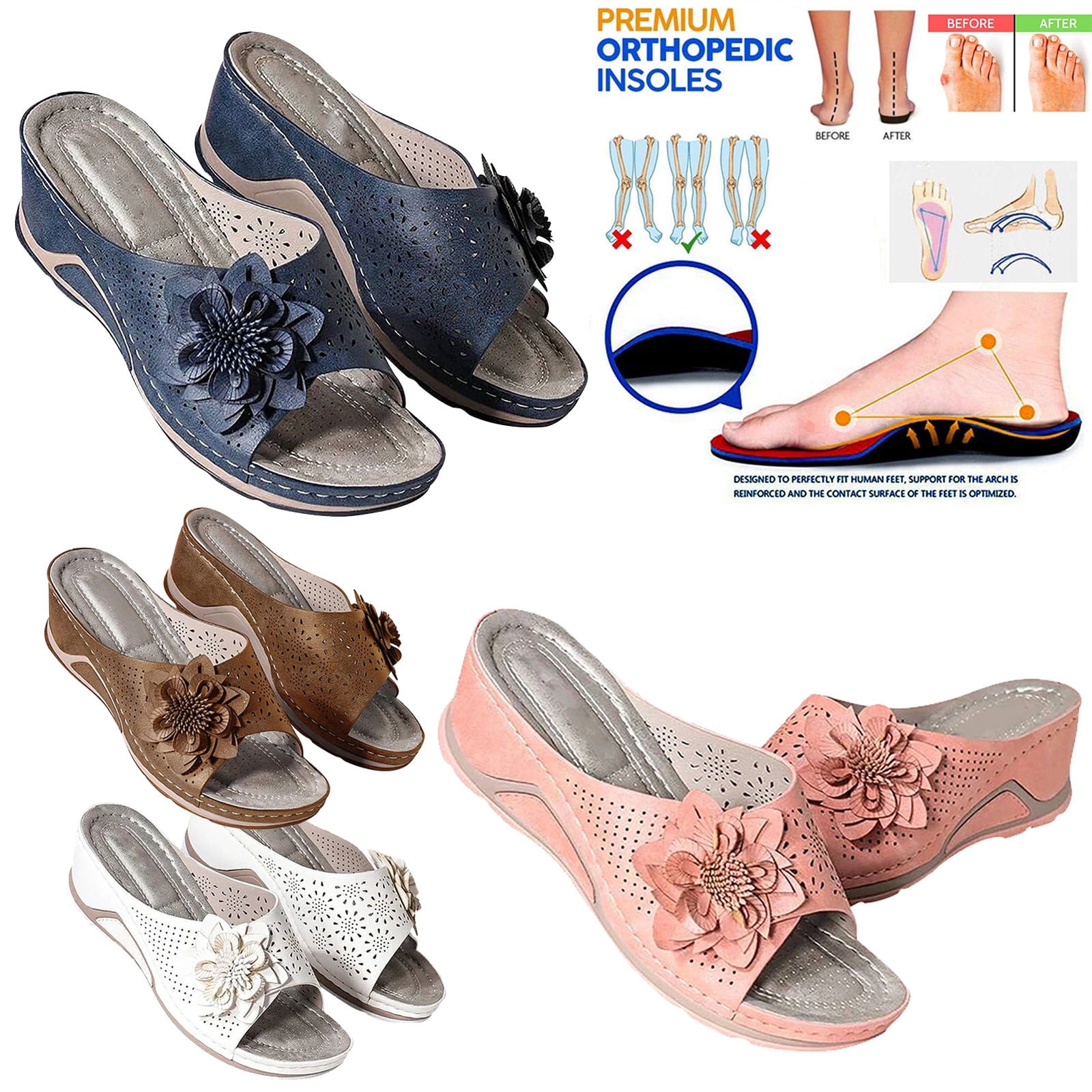 Orthopedic Sandal for Women Summer Sandals with Arch Support Casual ...