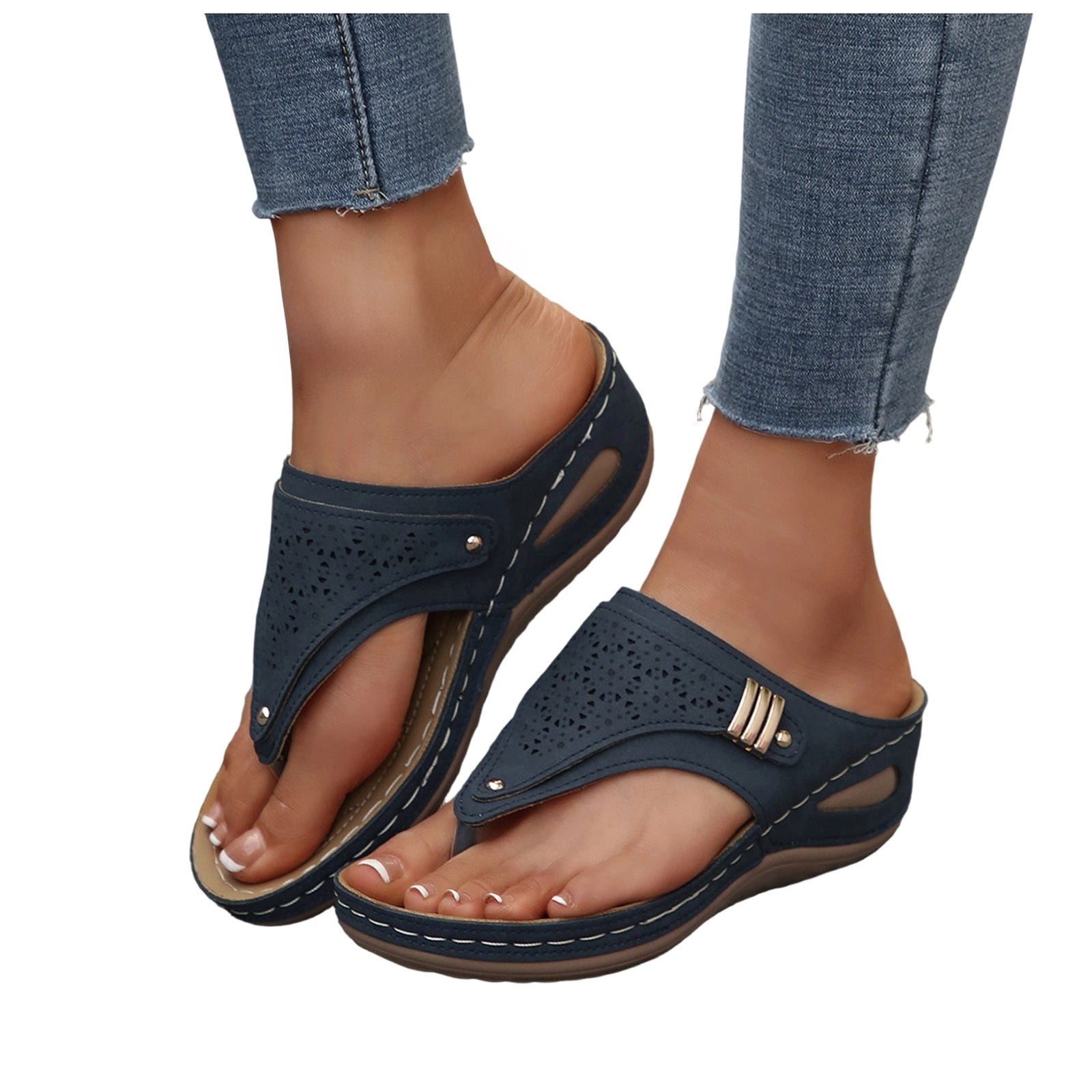 Orthopedic Sandals for Women 2026 Arch Support Platform Wedge Flip ...