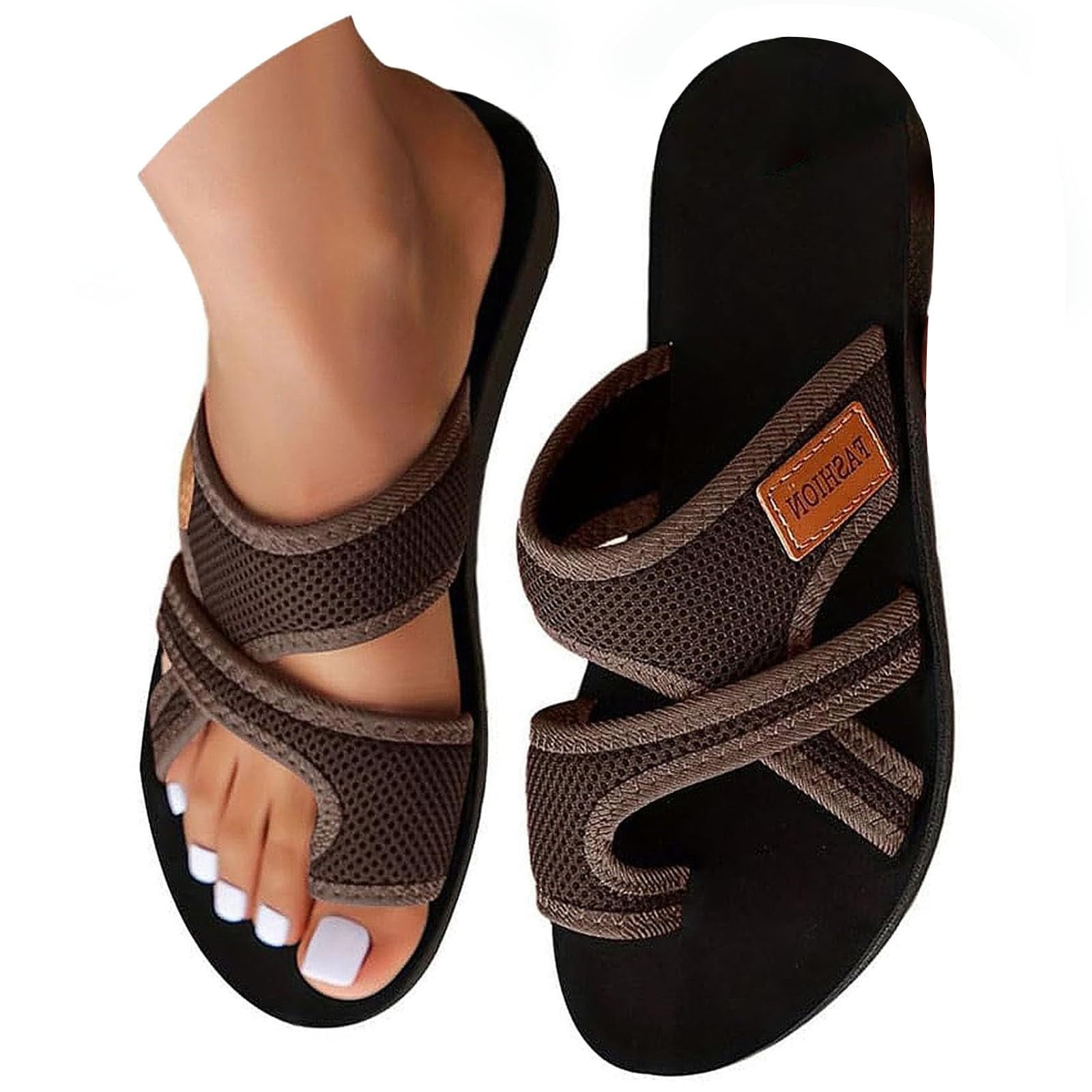 Orthopedic Sandals for Women 2026 Comfortable Spring Shoes Beach Flip ...