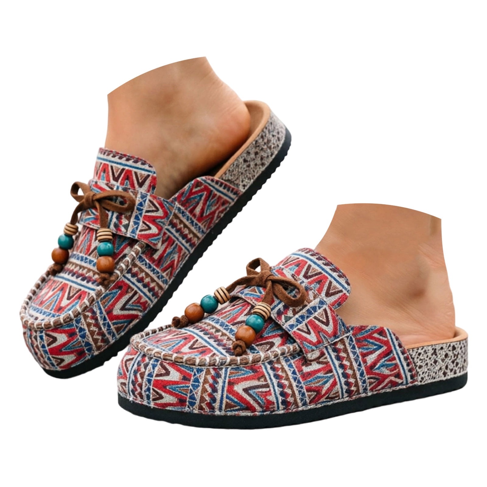 Orthopedic Sandals for Women Closed Toe Bowknot Mules Shoes Summer ...