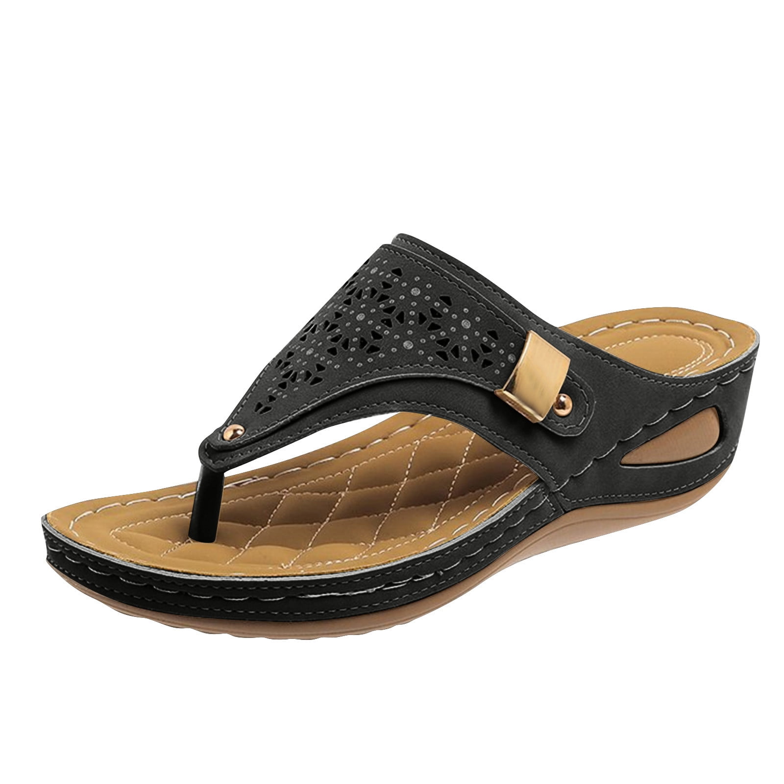 Orthopedic Sandals for Women Comfort Dressy Flip Flops Arch Support T ...