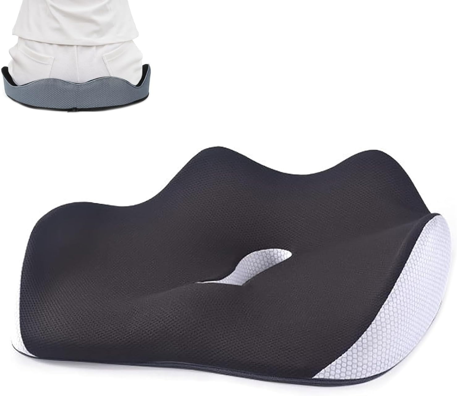 Orthopedic Seat Cushion, Serene Sitz Cushion, Comfort Memory Foam Chair ...