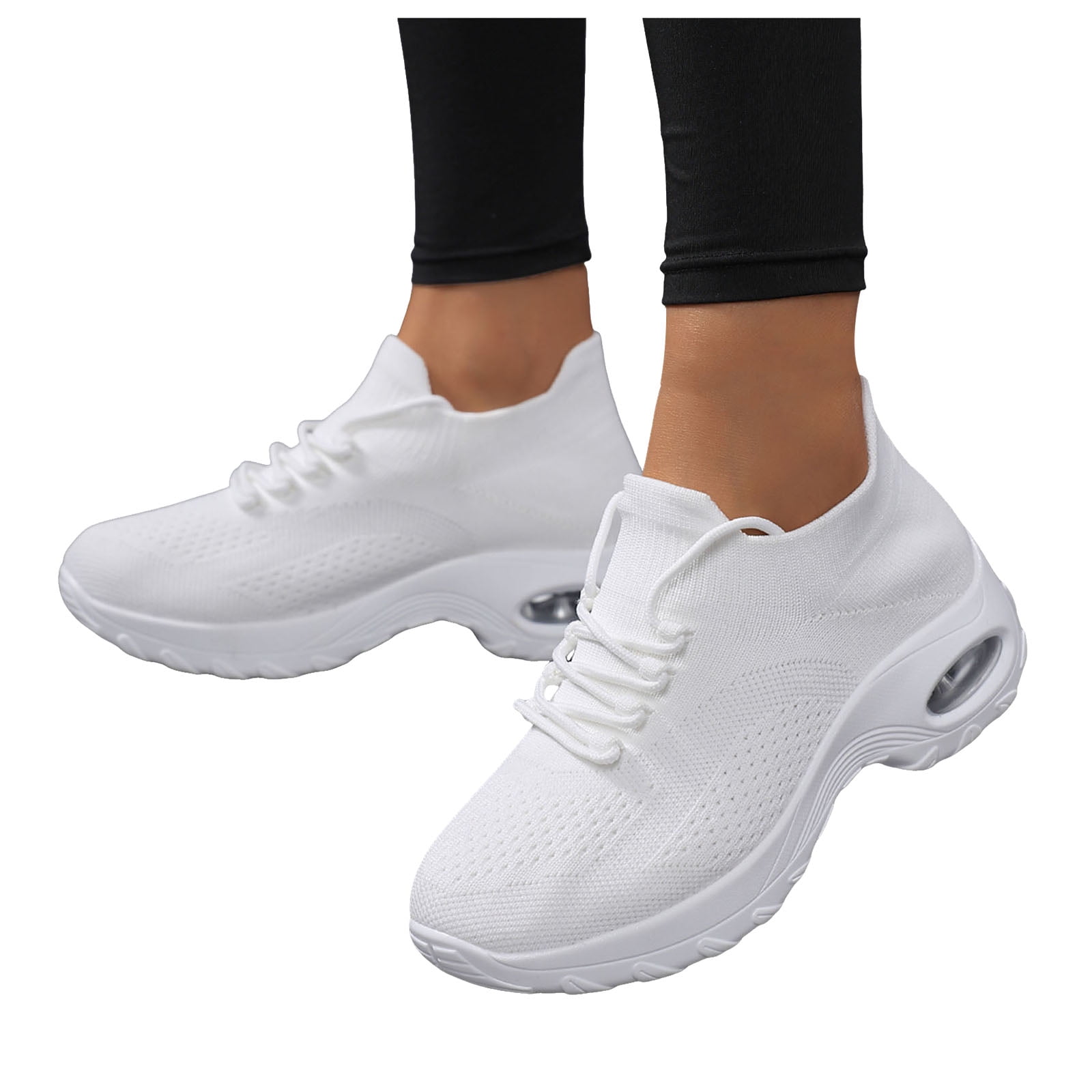 Orthopedic Sneakers for Women Knit Mesh Slip on Sock Shoes Air Cushion ...