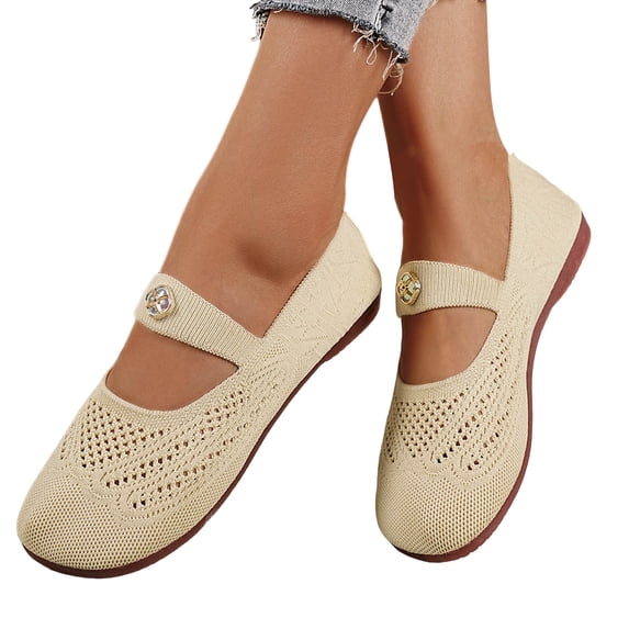 Orthopedic Walking Shoes for Women Round Toe Breathable Slip on Arch ...