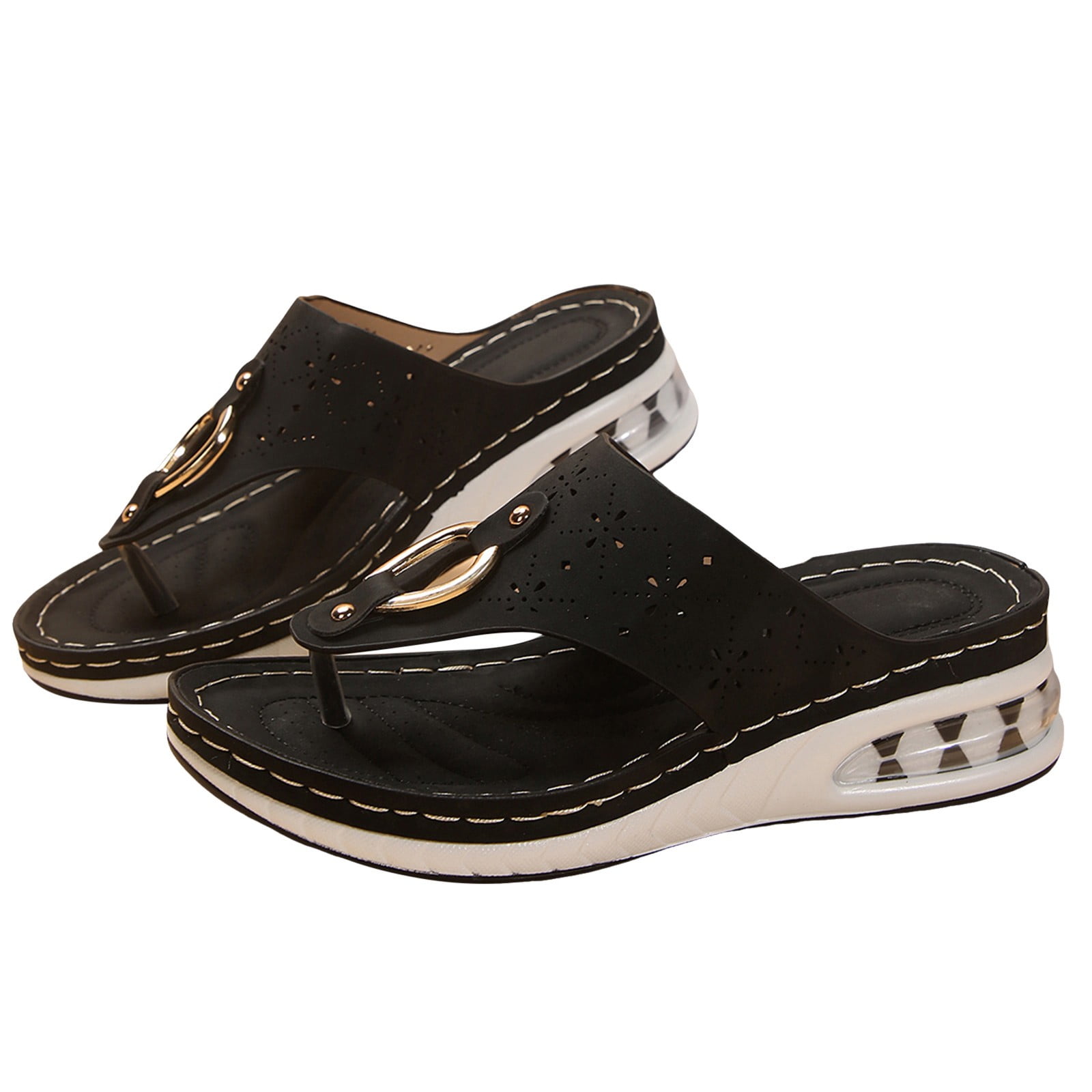 Orthopedic Wedge Flip Flop Slides Sandals for Women 2025 Fashion Casual ...