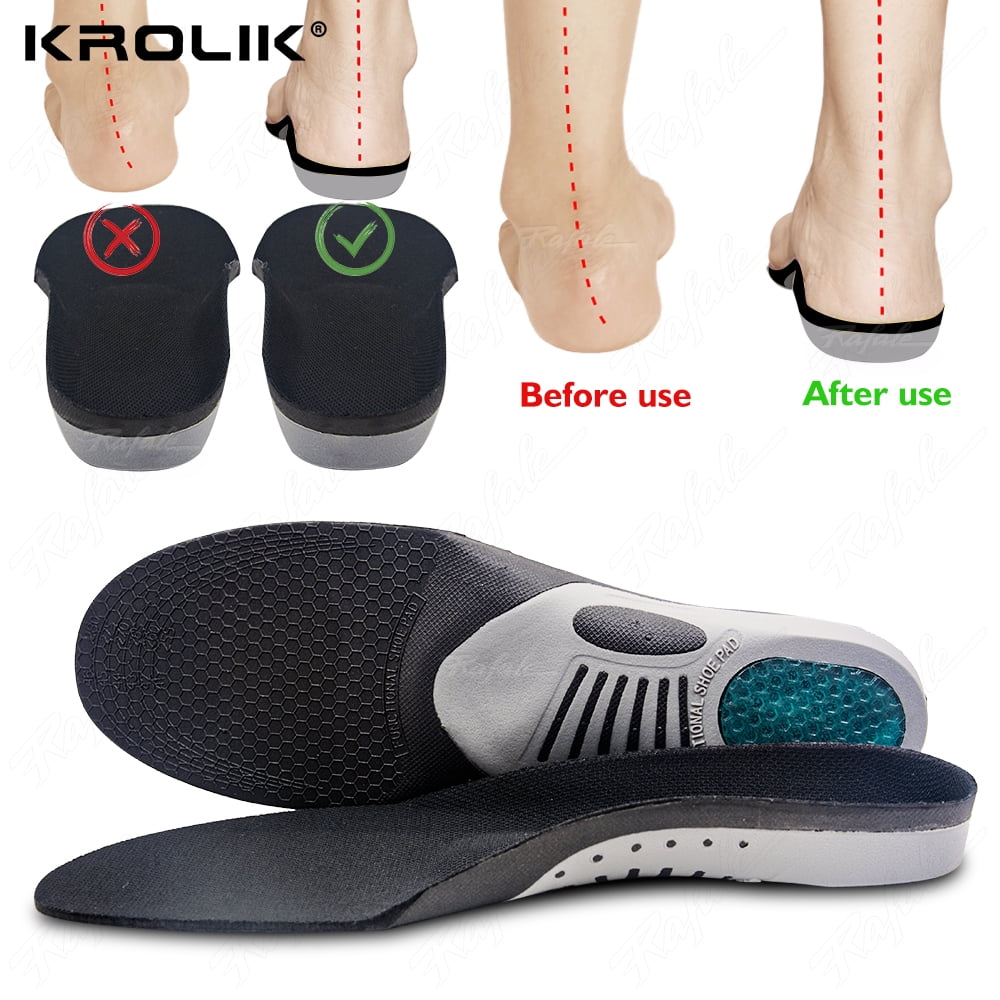 Orthotic Gel Insoles For Sneaker Orthopedic Flat Foot Cushion Insert ...