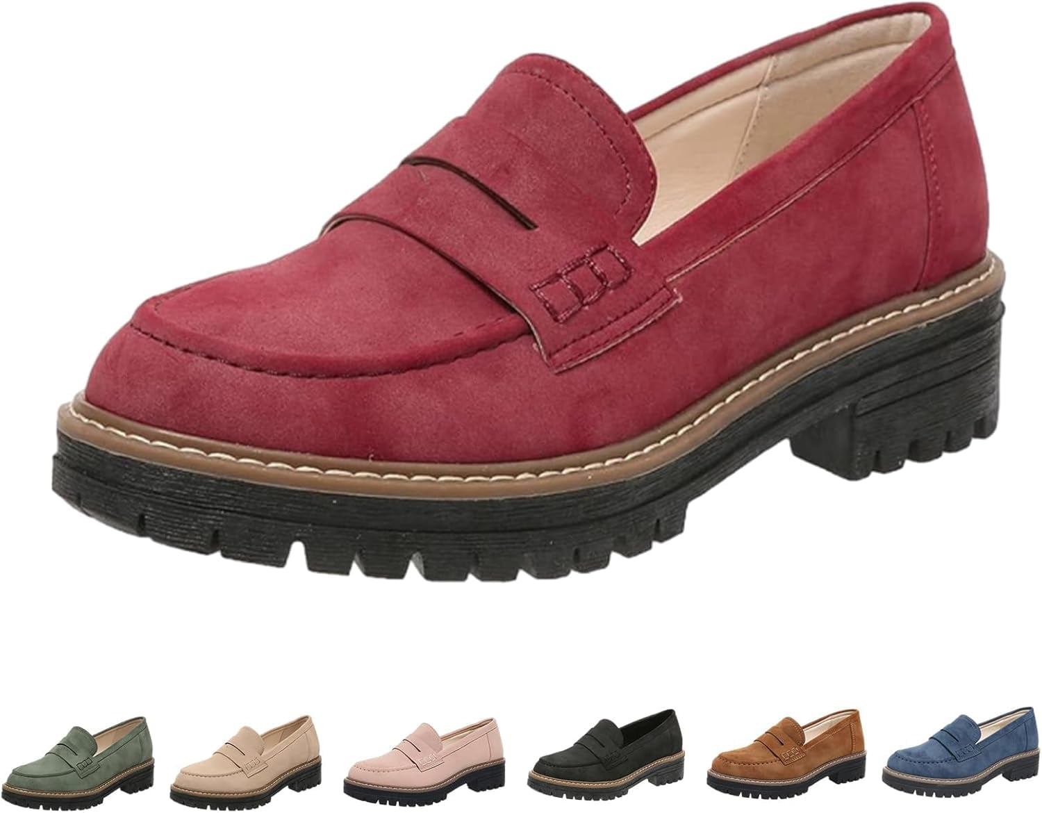 Orthoture Orthopedic Platform Loafers, Womens Round Retro Toe ...