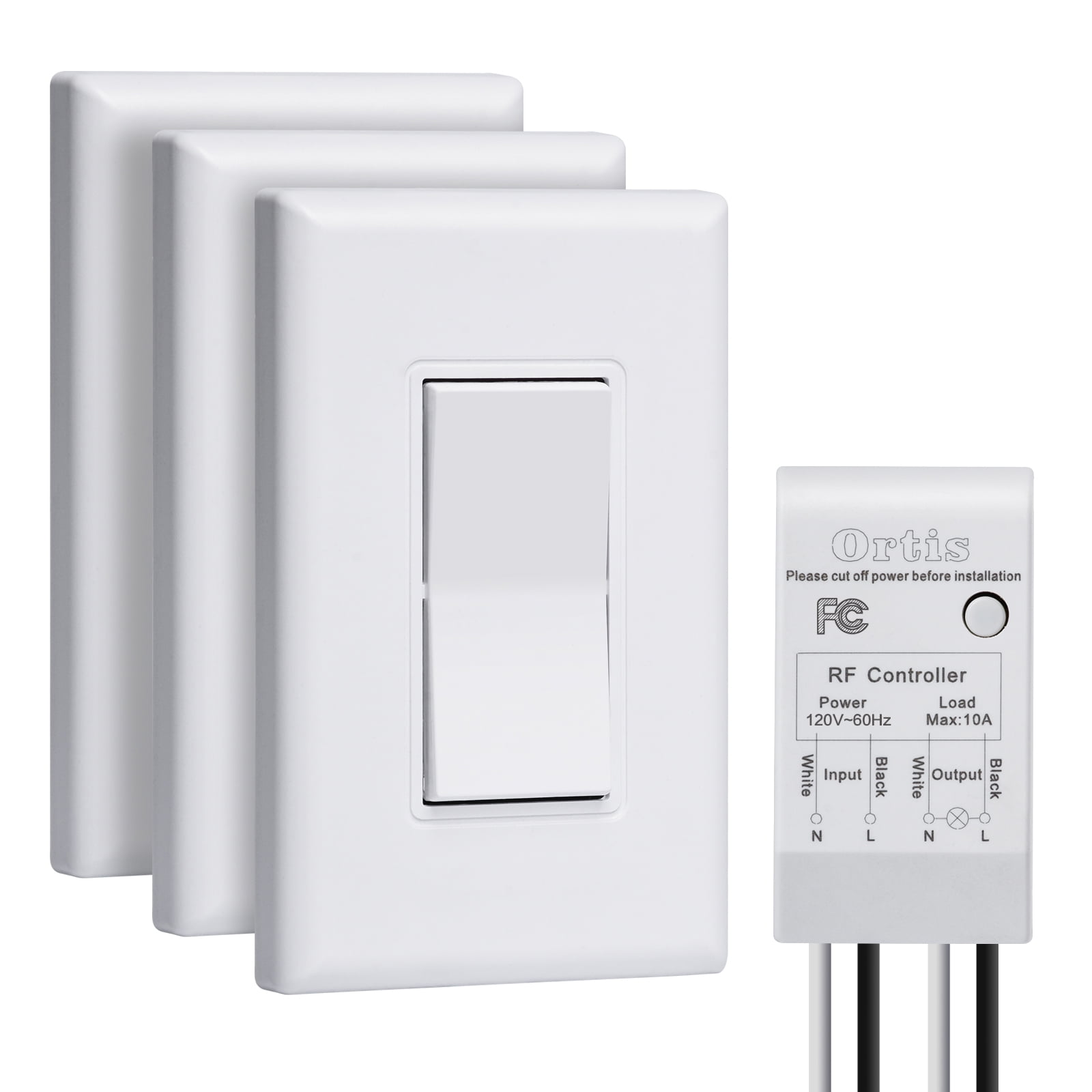 Ortis SMART 300ft RF Range Wireless Wall Switches for Lights, Fans ...