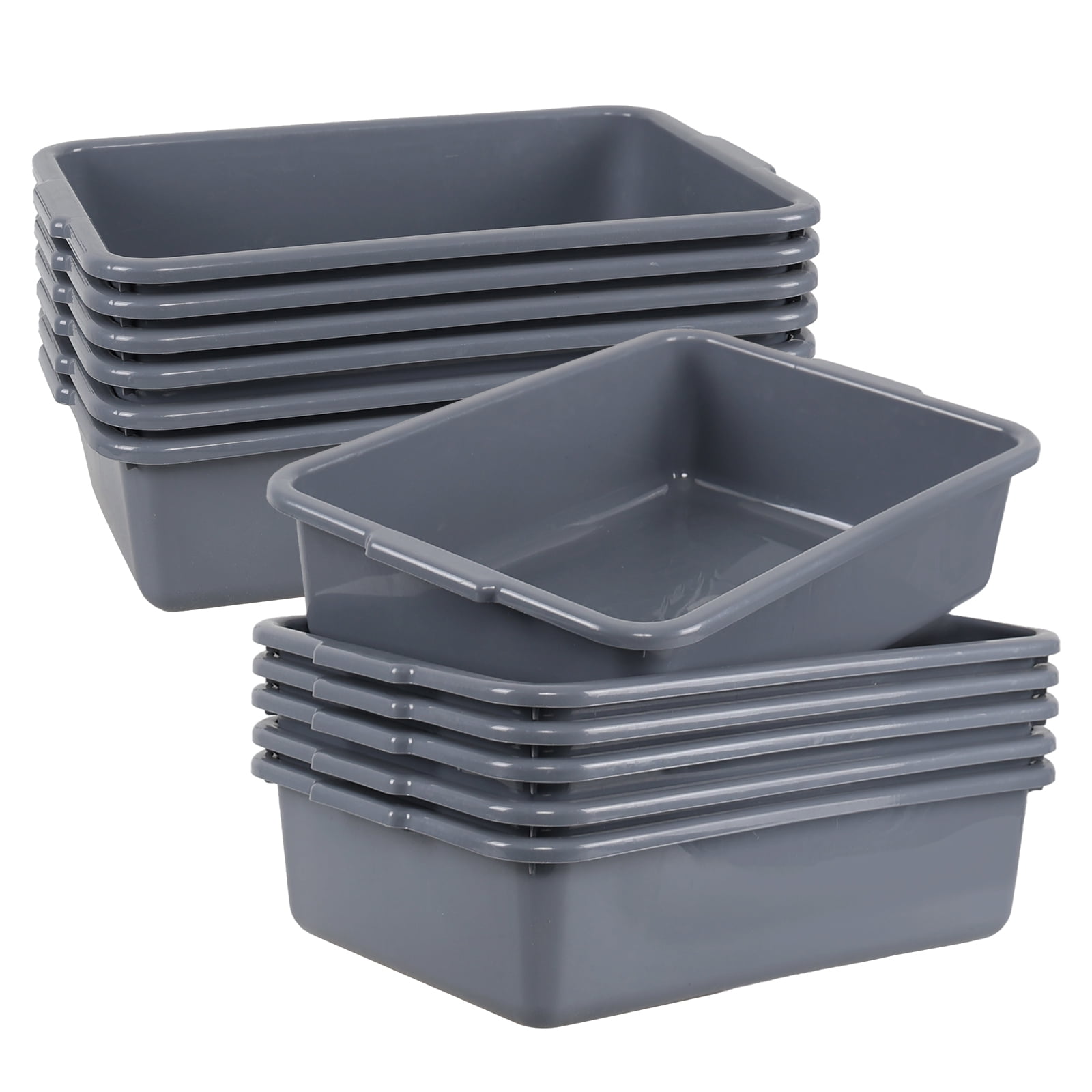 Ortodayes 13 Liters Commercial Bus Tubs Box, Gray Plastic Bus Tubs ...
