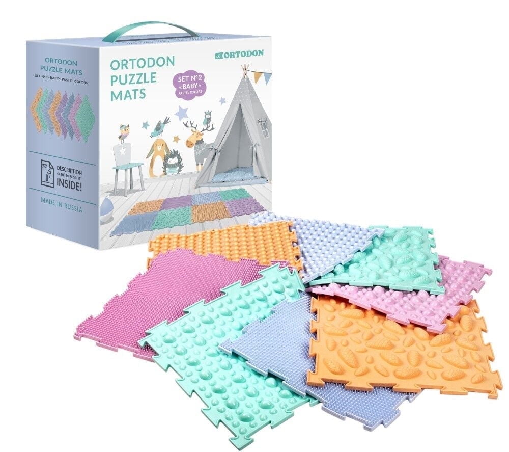 Ortodon Pastel Module Sensory Mat 8 Pieces Orthopedic Puzzle Mats for ...