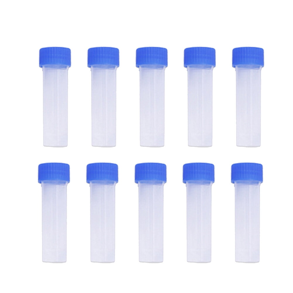 Ortofally 10 Pcs 6x2CM Transparent Plastic Storage Bottles Needles ...
