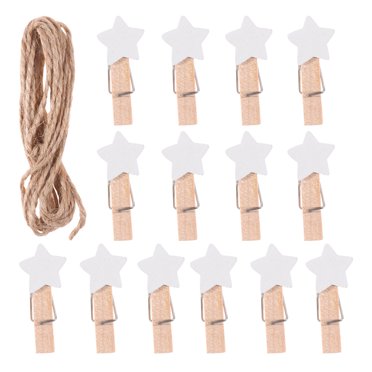 100 Pcs Transparent Picture Clips Photo Hanging Clips Mini Clothespins ...
