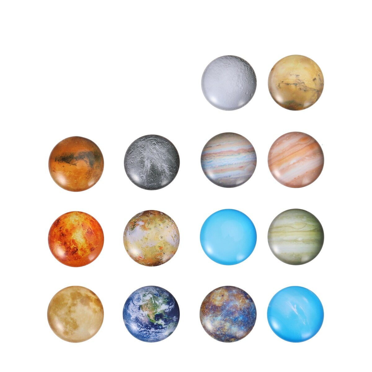 Ortofally 14pcs Glass Refrigerator Magnets Planets Solar System Fridge ...