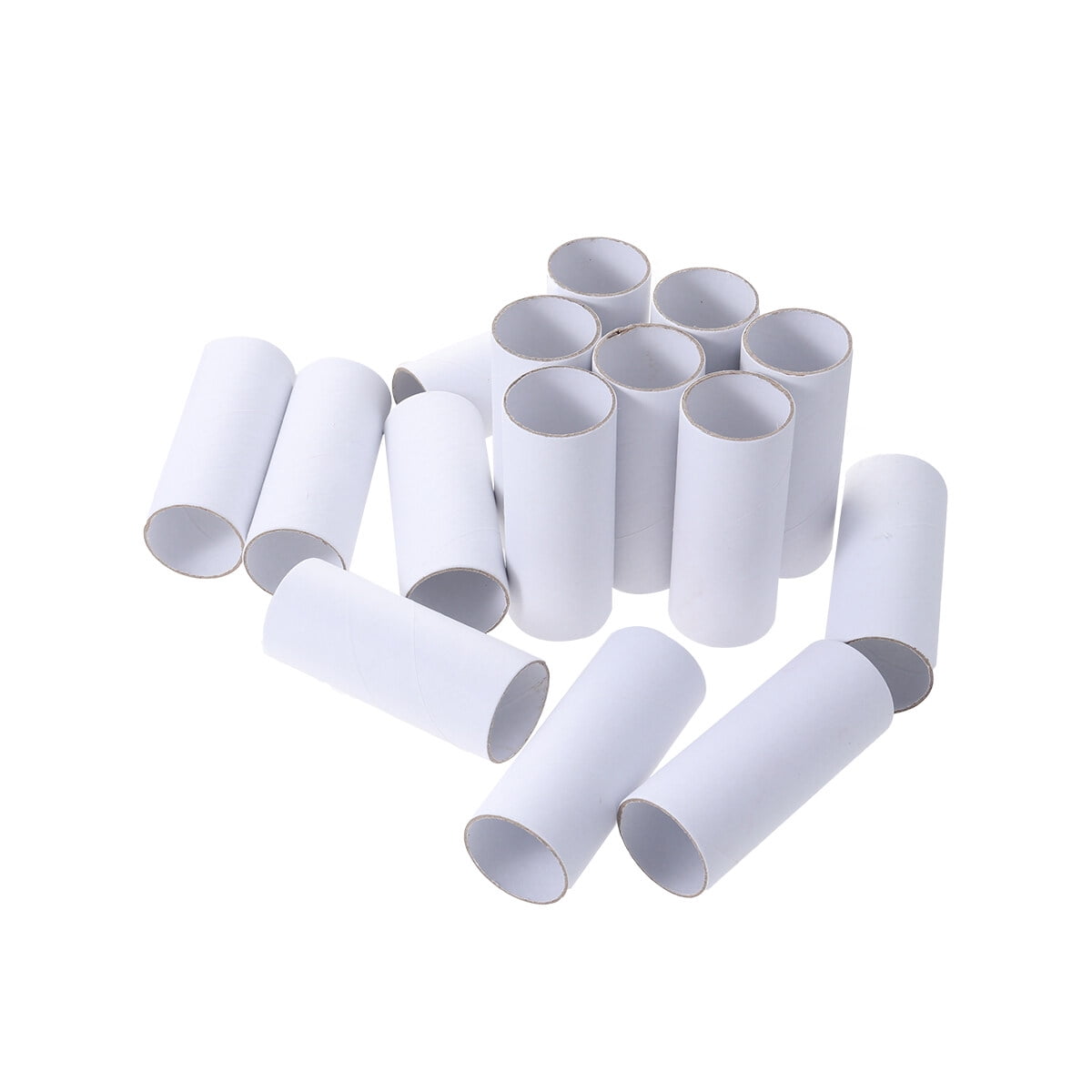 Ortofally 15PCS DIY Cardboard Tubes Craft Coloring Decorating White ...