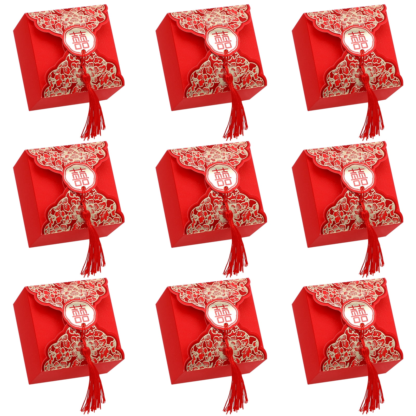 Ortofally 20Pcs Red Paper Gift Boxes Bridesmaid Proposal Gift Boxes ...