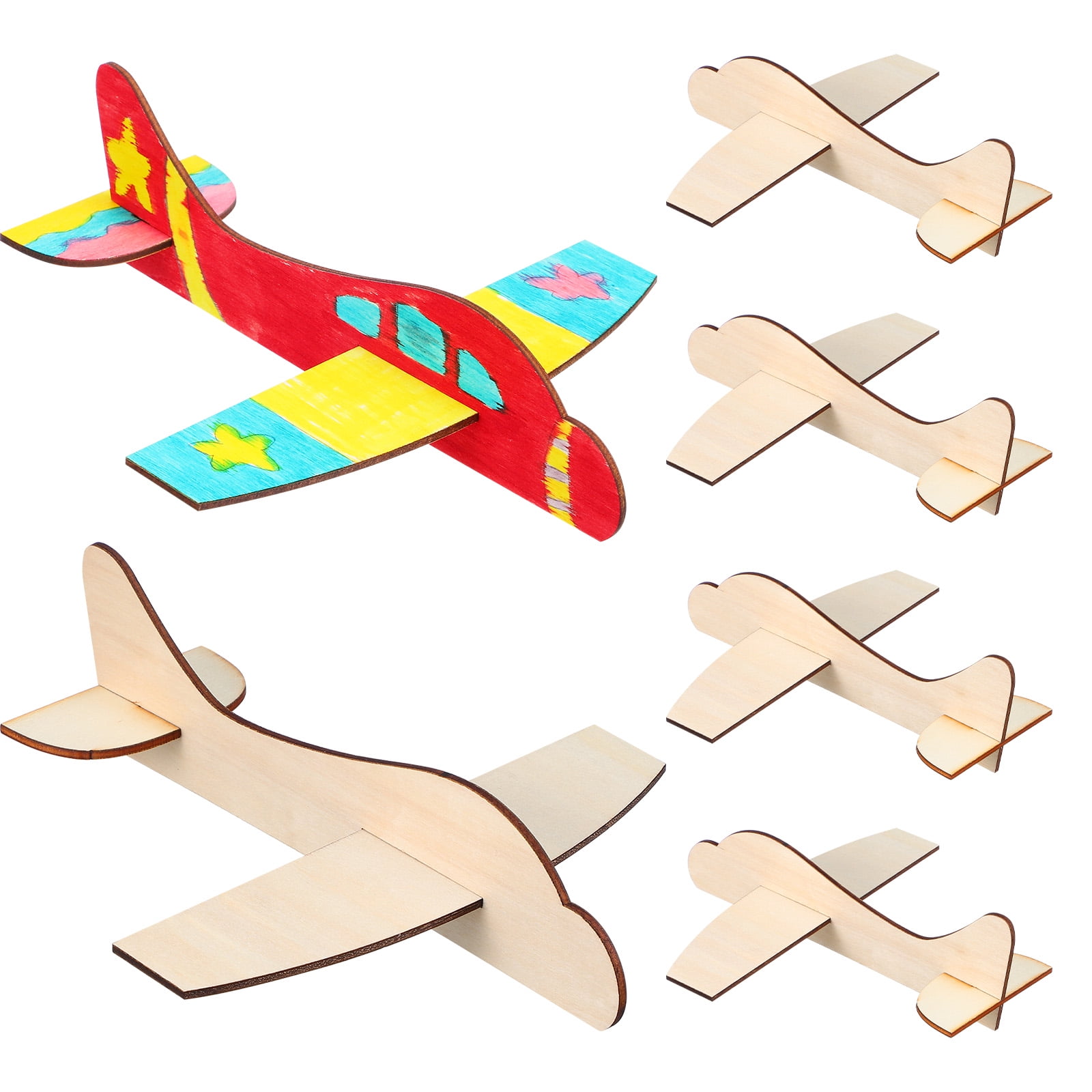 Ortofally 20pcs Assemble Airplane Models Blank Wooden Plane Toy Kids ...