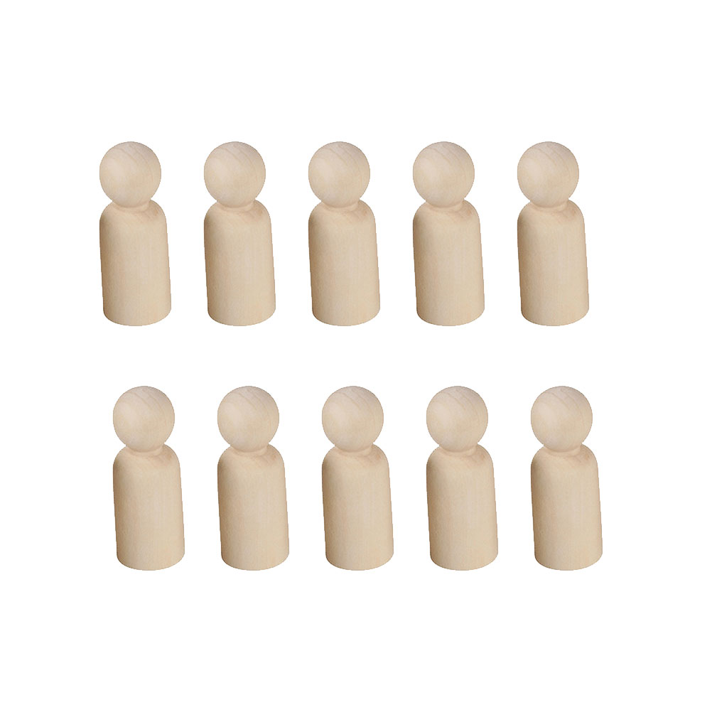 Ortofally 20pcs Wooden Peg Dolls Unfinished Wooden Peg Dolls Decorative ...