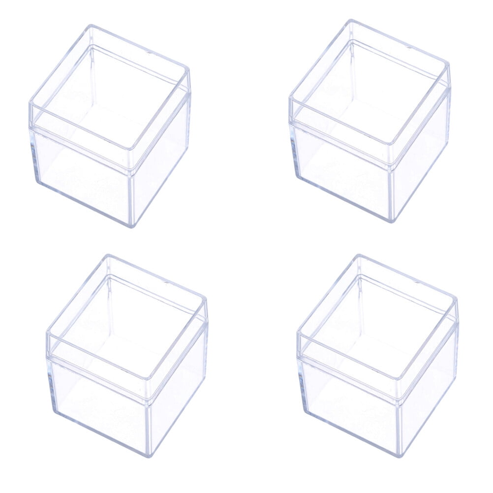 Ortofally 4pcs Candy Cube Box Small Square Container with Lid ...