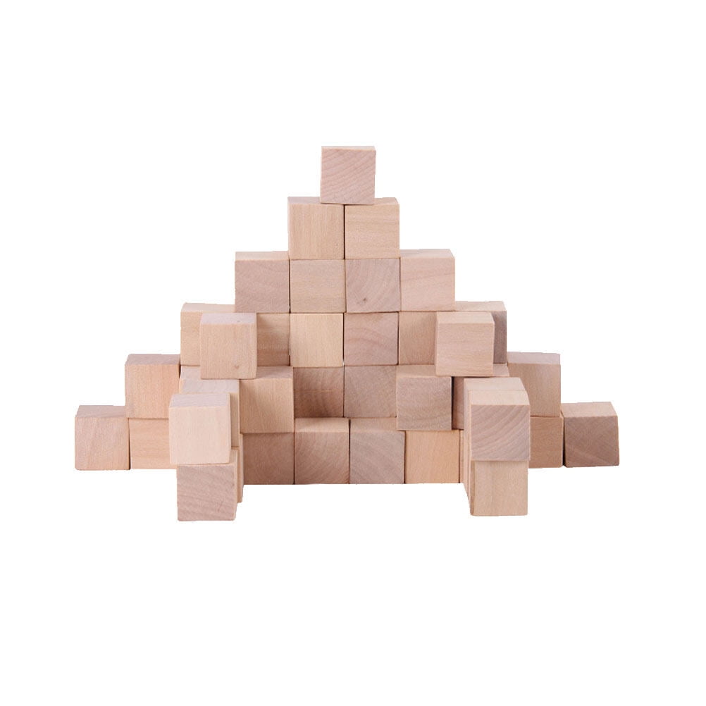 SWETRACE Square Wooden Craft Cubes 50Pcs DIY Projects - Walmart.com