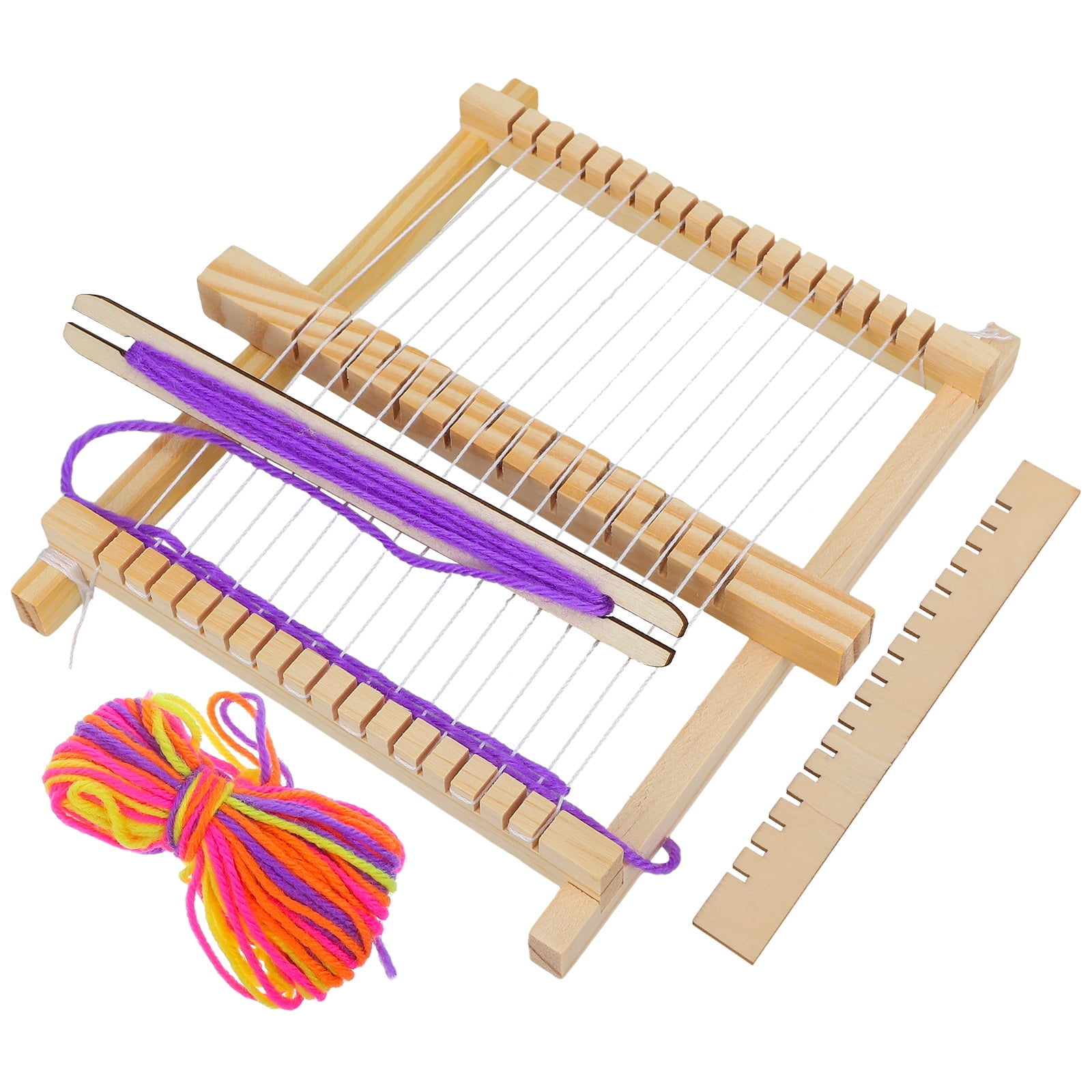 Ortofally Children Weaving Machine Loom Toys Wooden Hand- knitting Loom ...