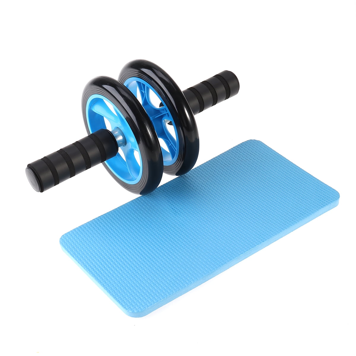 Ortofally Dual Wheel Mute Ab Roller Abdominal Roller Trainer with Knee ...